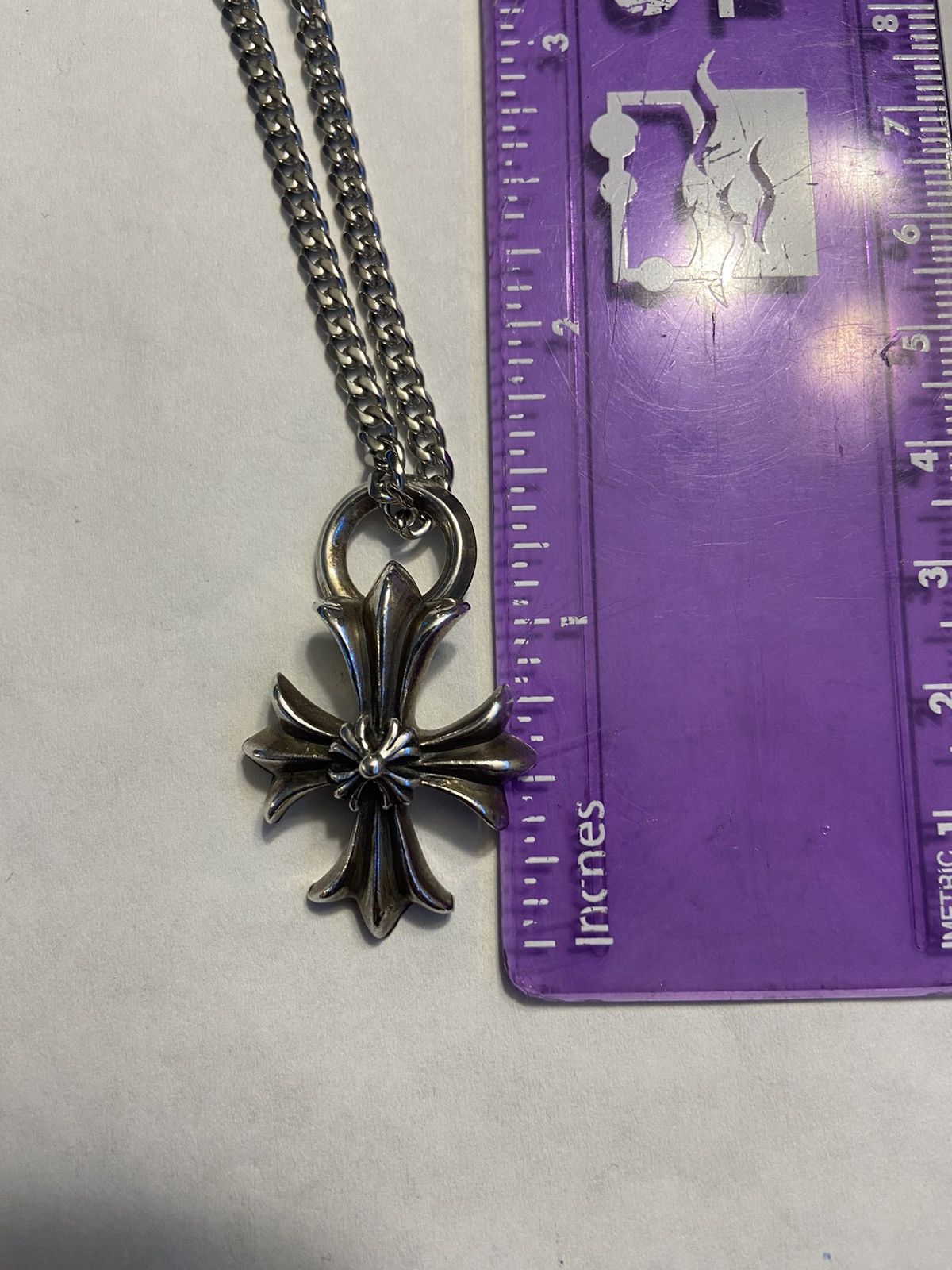 Chrome Hearts Chrome Hearts Double Cross Plus Pendant Cuban Chain ...