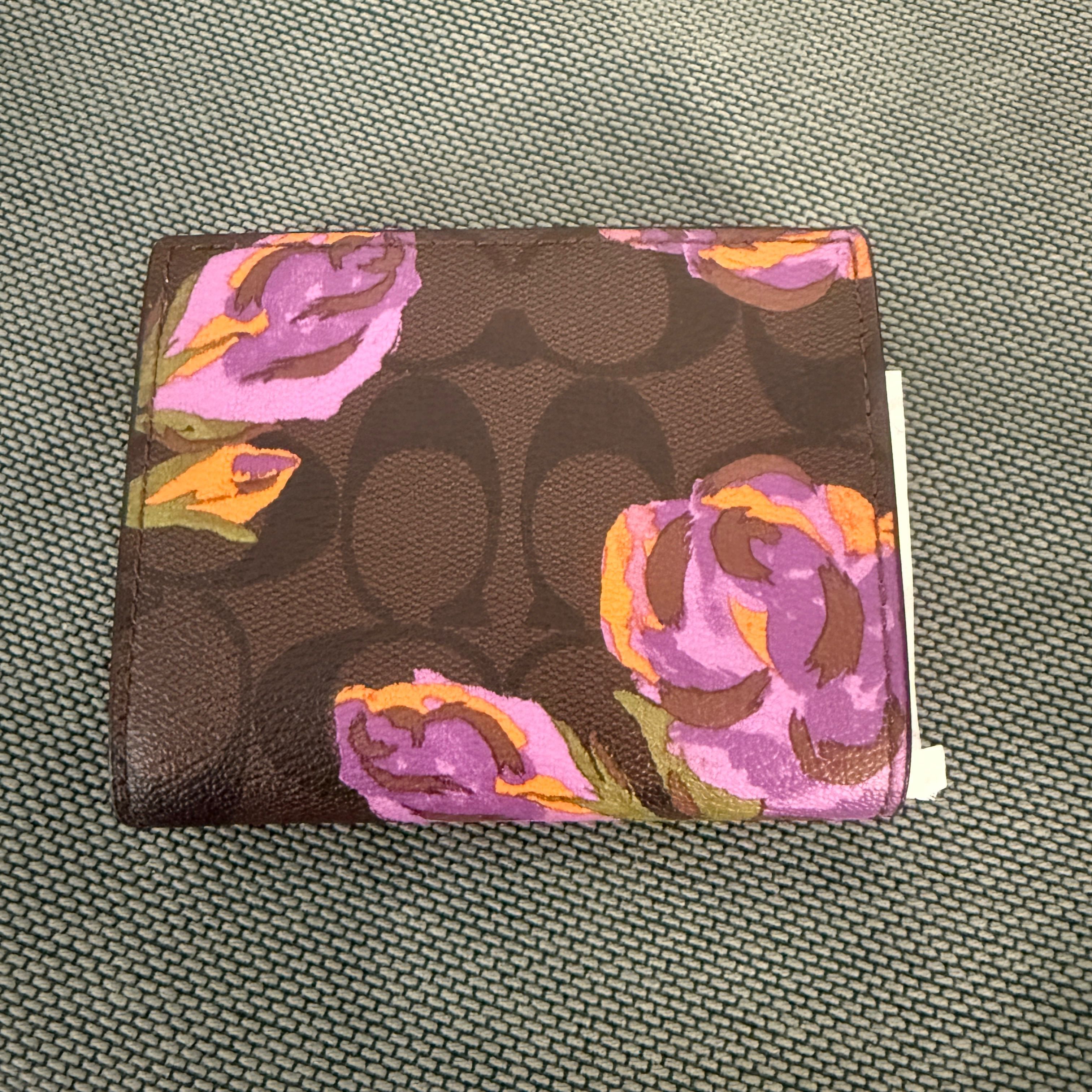 Coach Small Morgan Wallet In Signature Canvas With Rose Print | Grailed