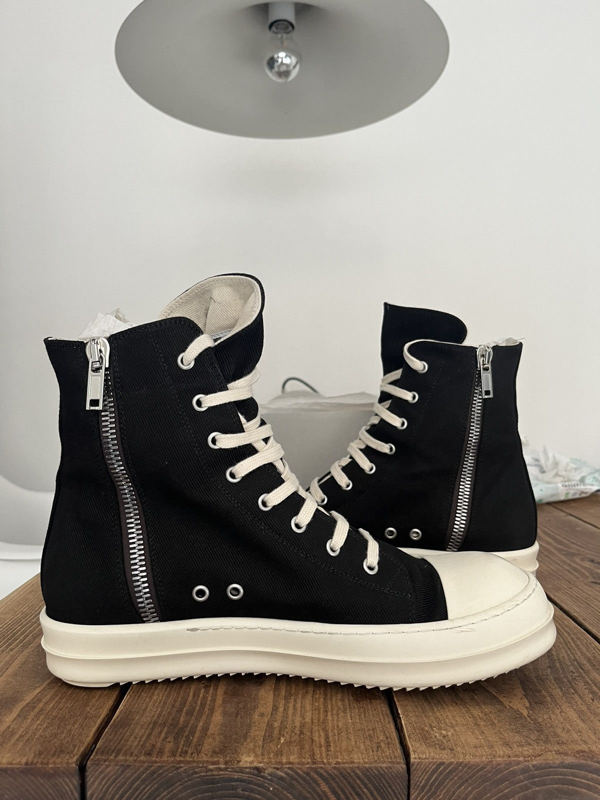 Rick Owens Drkshdw Ramones High Top Sneakers | Grailed