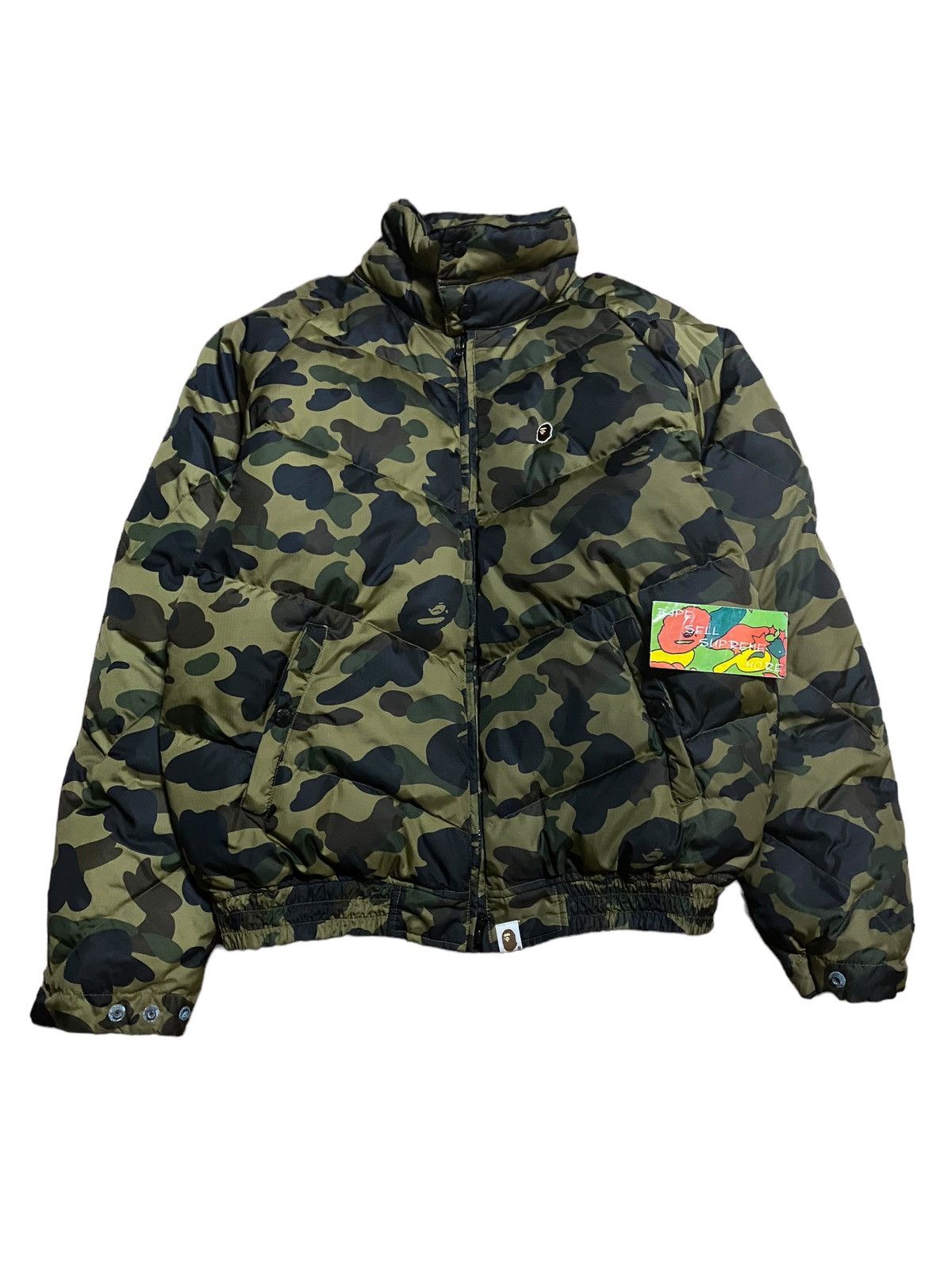 Bape BAPE Puffer Down Jacket Green camo | Grailed