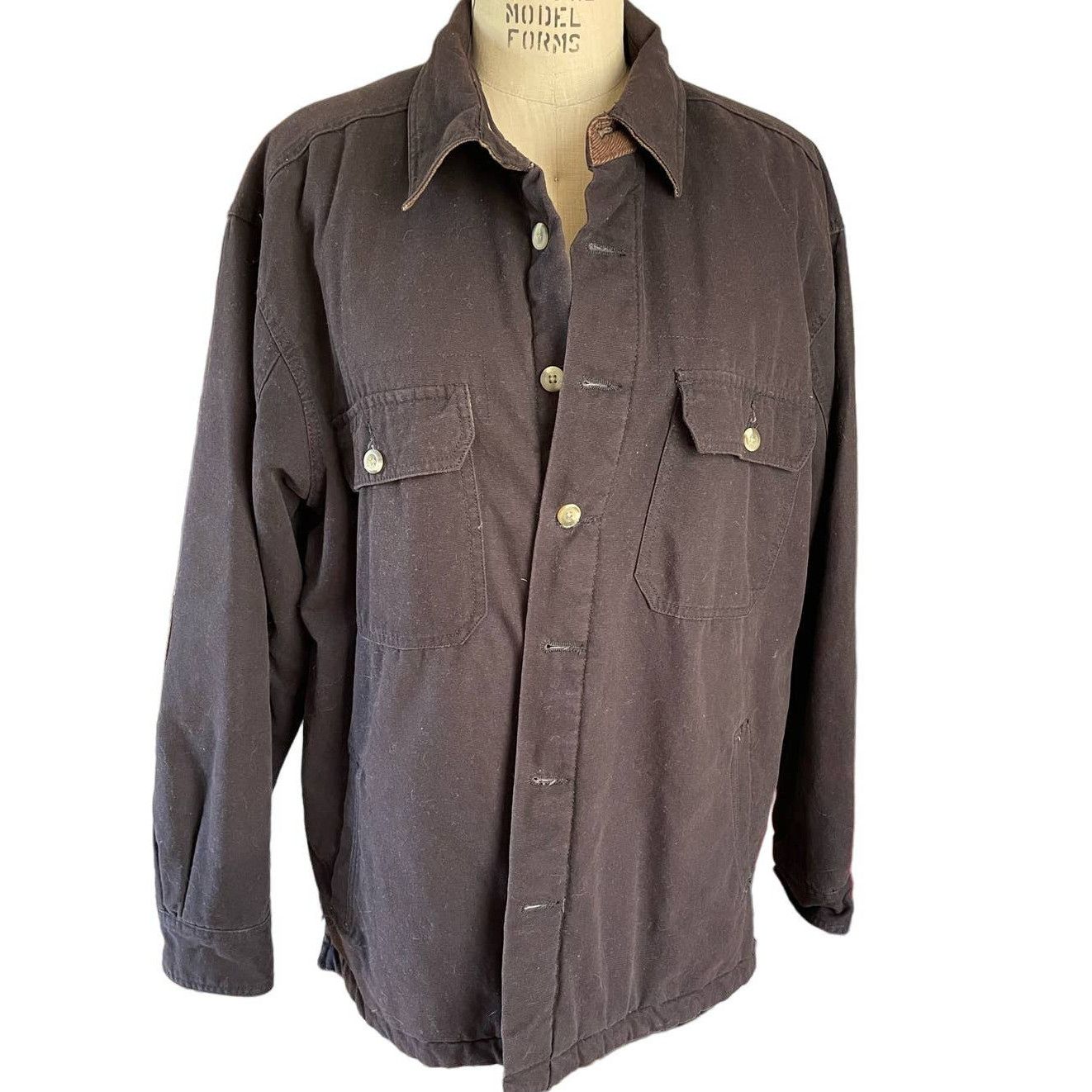 Basic Editions Basic Editions Barn Jacket Quilted Warm Cozy Chocolate ...