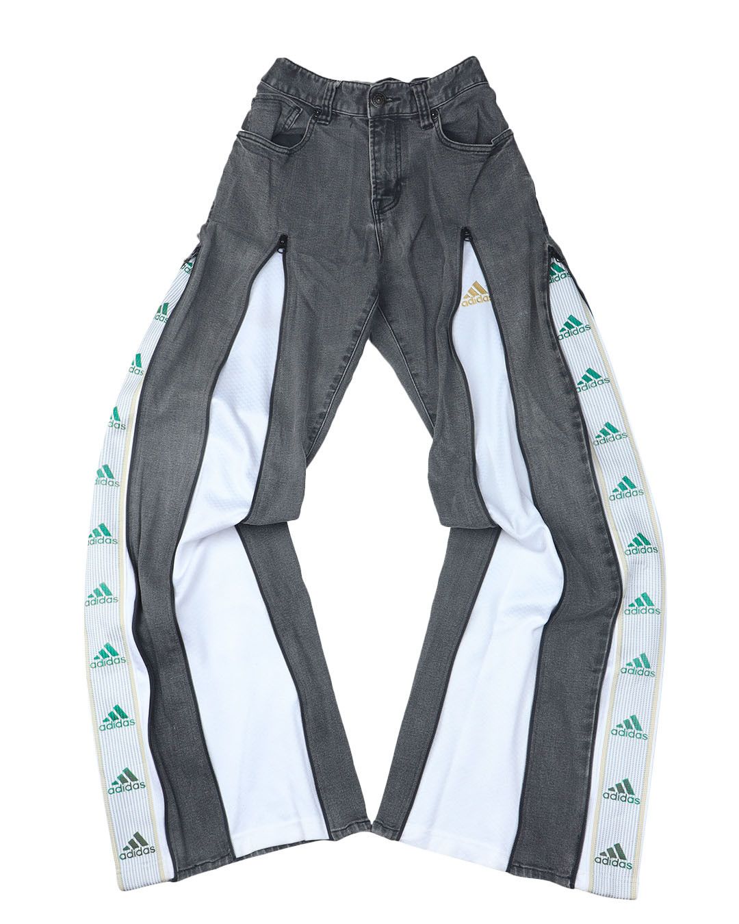 Adidas Reworked Adidas Spao Baggy Jeans - White Tape | Grailed