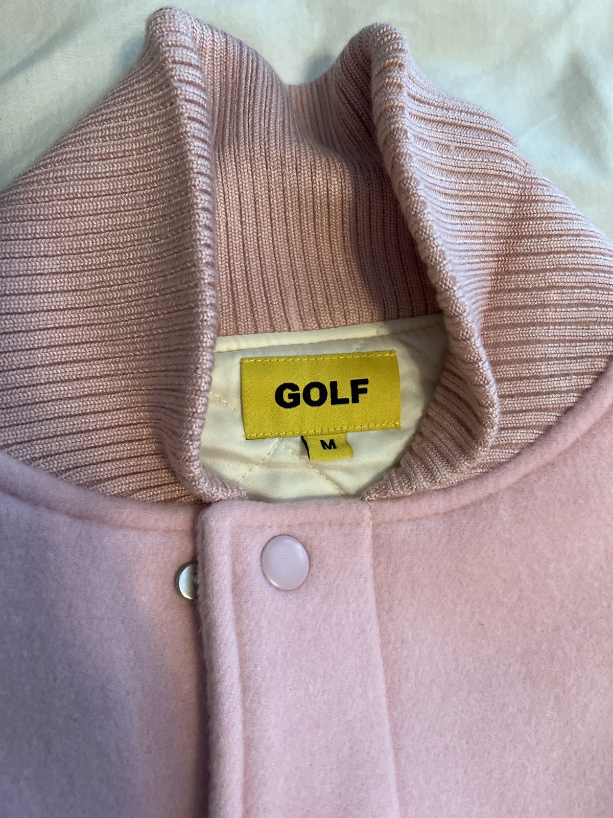 Golf Wang Golf Wang Men’s Pink & White Varsity Jacket | Grailed