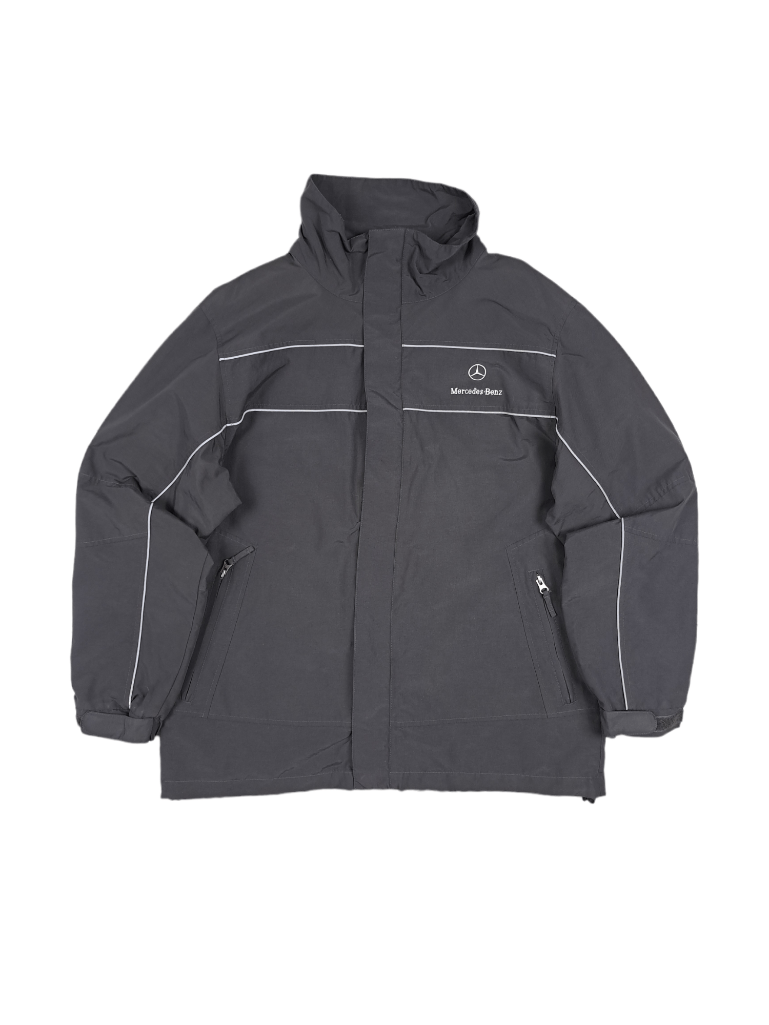 Vintage 💎 90's Vintage Mercedes Benz Grey Racing Jacket | Grailed