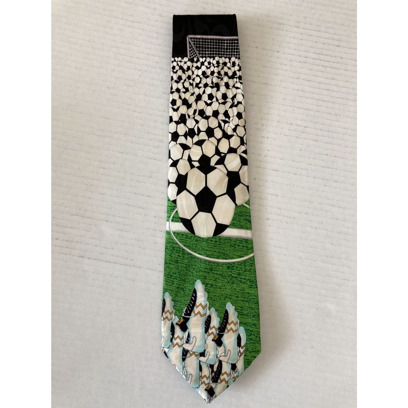 Bally Renaissance Hand Made Men's Necktie Tie Polyester Soccer Foot ...