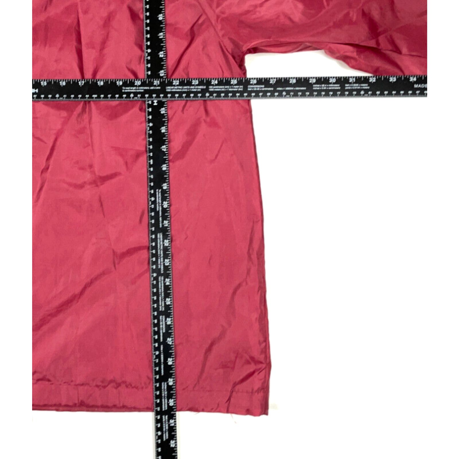 Haband VTG 90s Dark Red Nylon Coach Jacket Blank Solid USA Made ...