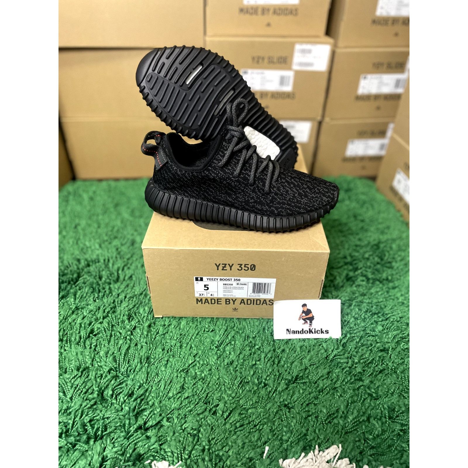 Adidas adidas Yeezy 350 Pirate Black (2023) BB5350 Size 5 | Grailed