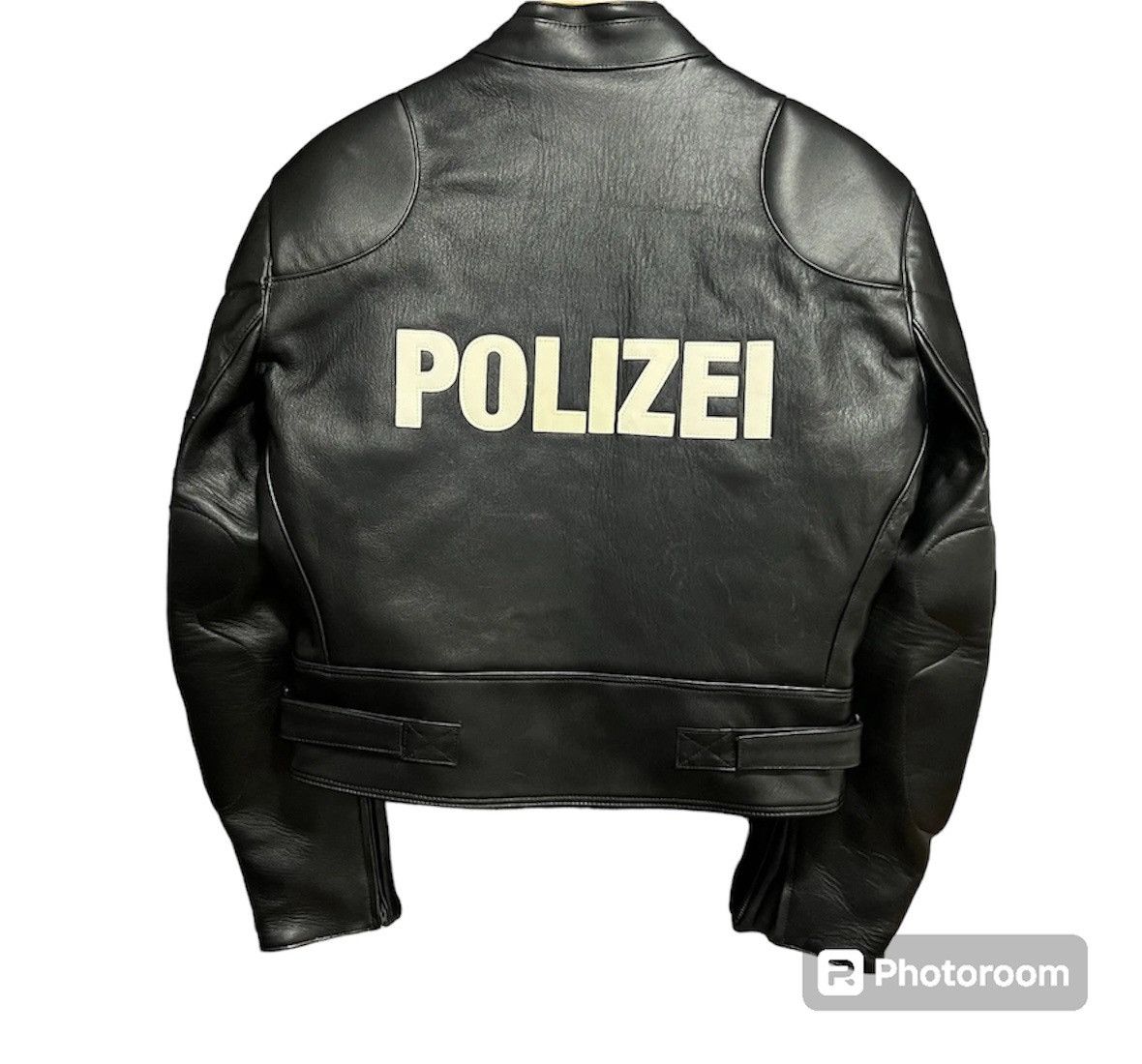 Vetements Sold vetements polizei Heavy leather racing jacket | Grailed
