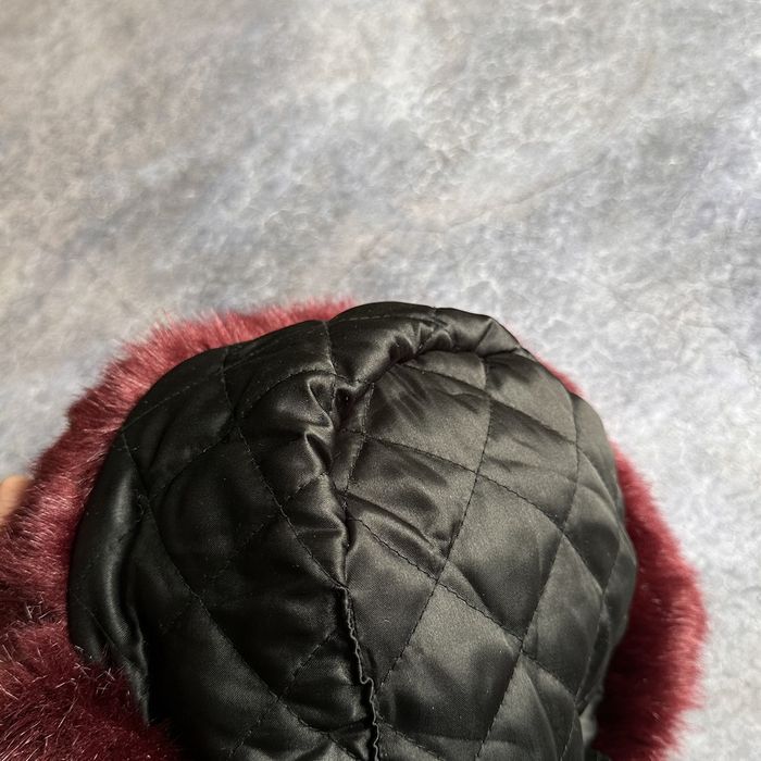 Japanese Brand Ushanka Lil Uzi Vert Style Fuzzy Trapper Red Mohair Hat ...