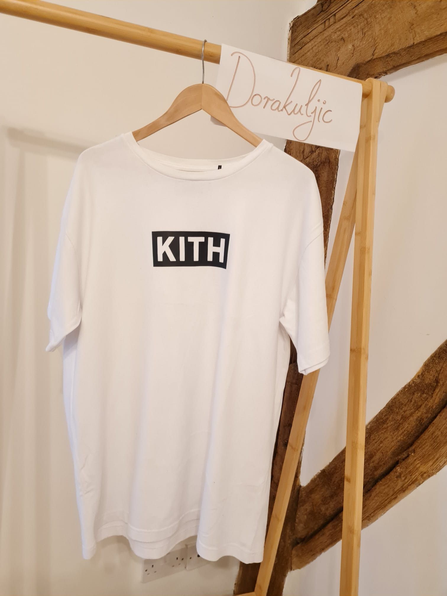 Kith Kith White T-Shirt with Black Box Logo | Grailed