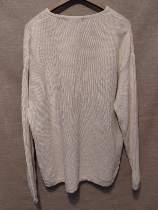 Structure Vintage Ramie/Cotton Waffle Textures V-Neck Sweater | Grailed