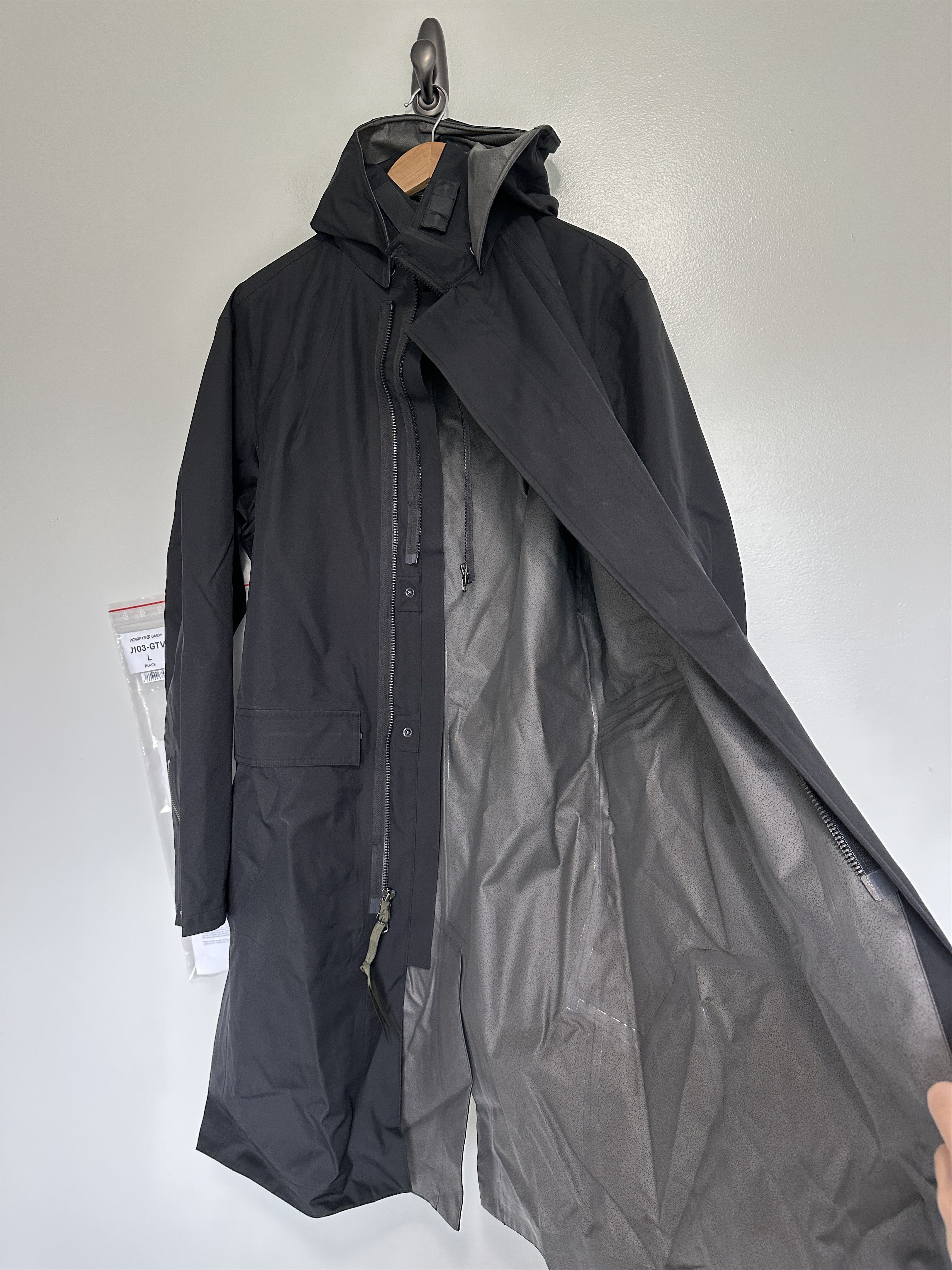 Acronym ACRONYM J103-GTV 2.5L Gore-Tex Coat Long Jacket Black New L ...