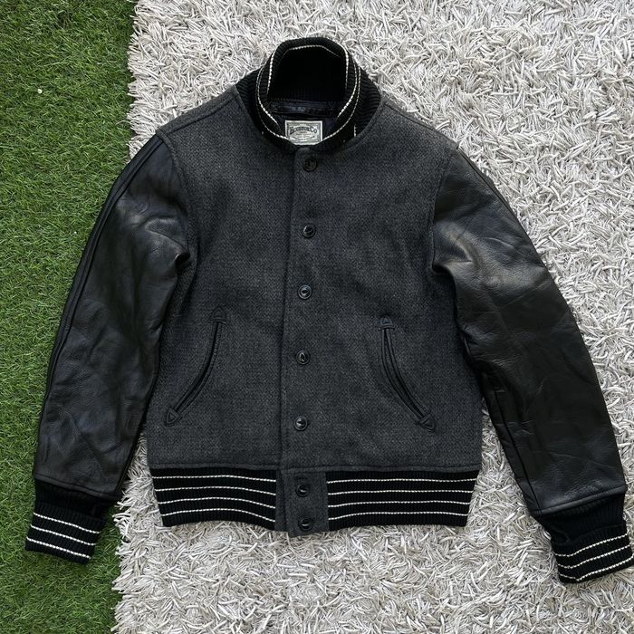 Vintage Houston.Co Varcity Jacket Leather Arm | Grailed