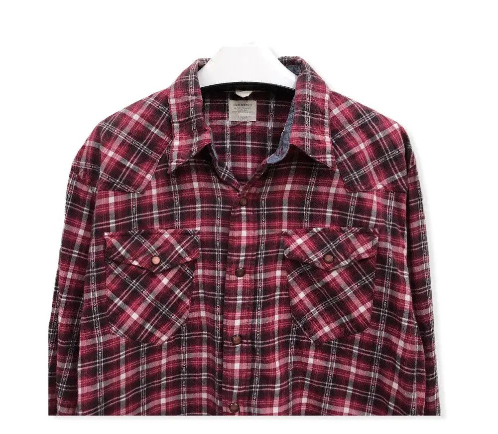 Flannel × Japanese Brand × Streetwear Japanese Brand Back Number Plaid ...