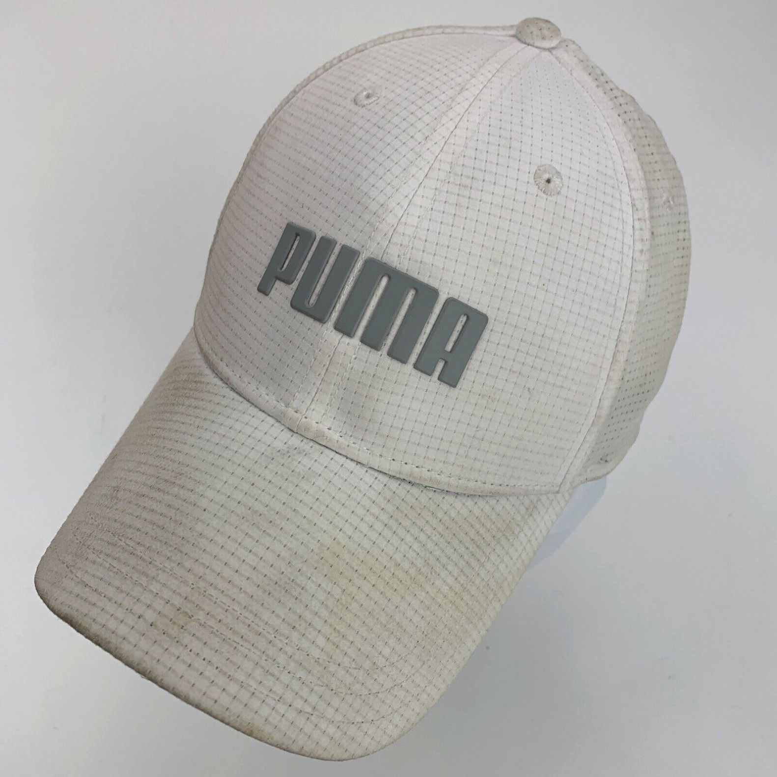 Puma Puma White Grey Ball Cap Hat Fitted One Size Baseball | Grailed
