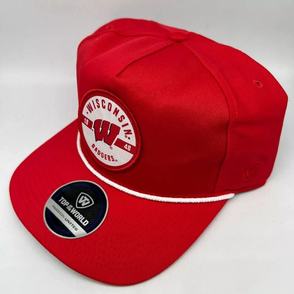 Top Of The World Wisconsin Badgers NCAA Hat Snapback Cap Red New Men ...