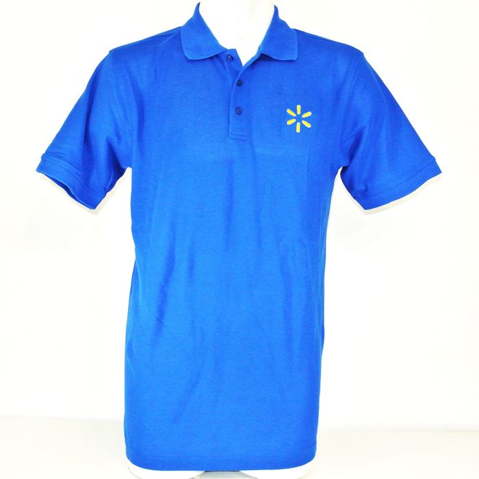 Mando WALMART Spark Associate Employee Uniform Polo Shirt Blue | Grailed