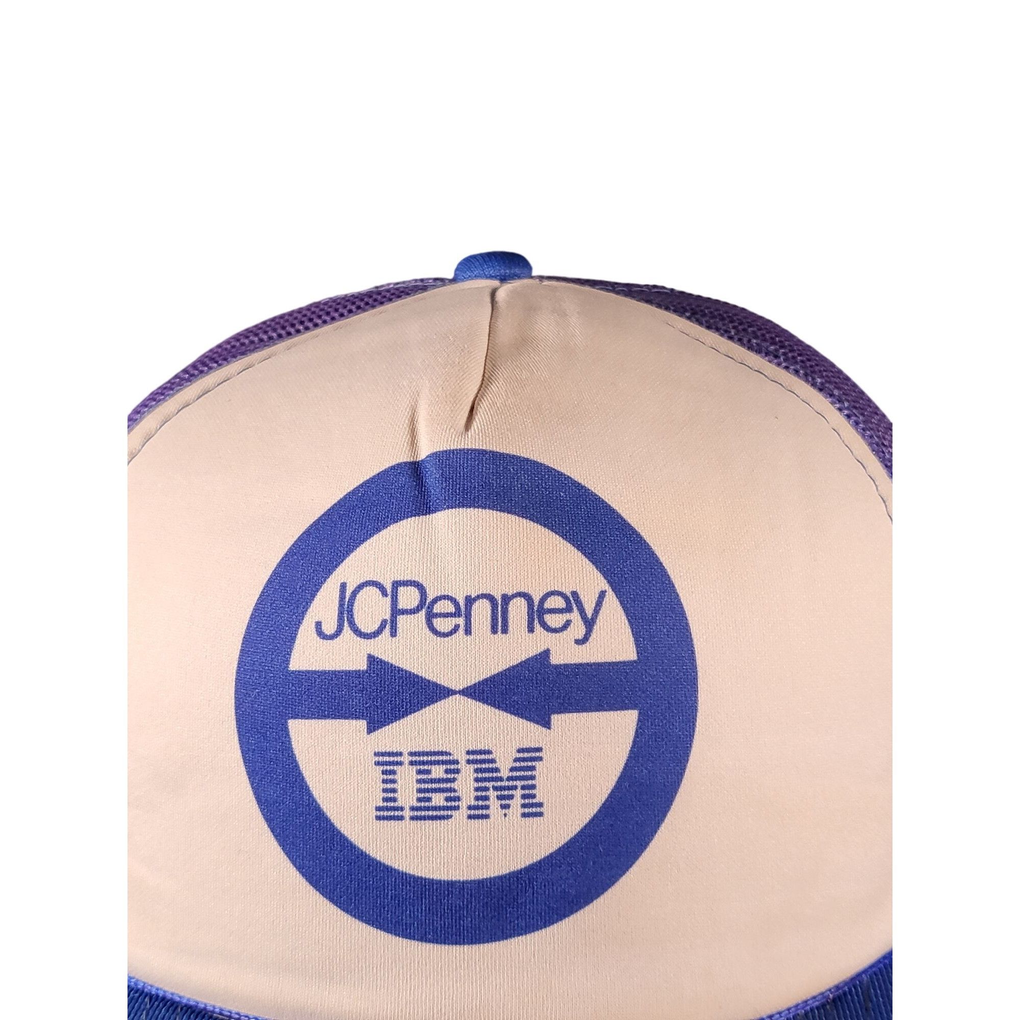 Vintage Vintage JCPenney IBM Snapback Trucker Hat 80s Blue White Big ...