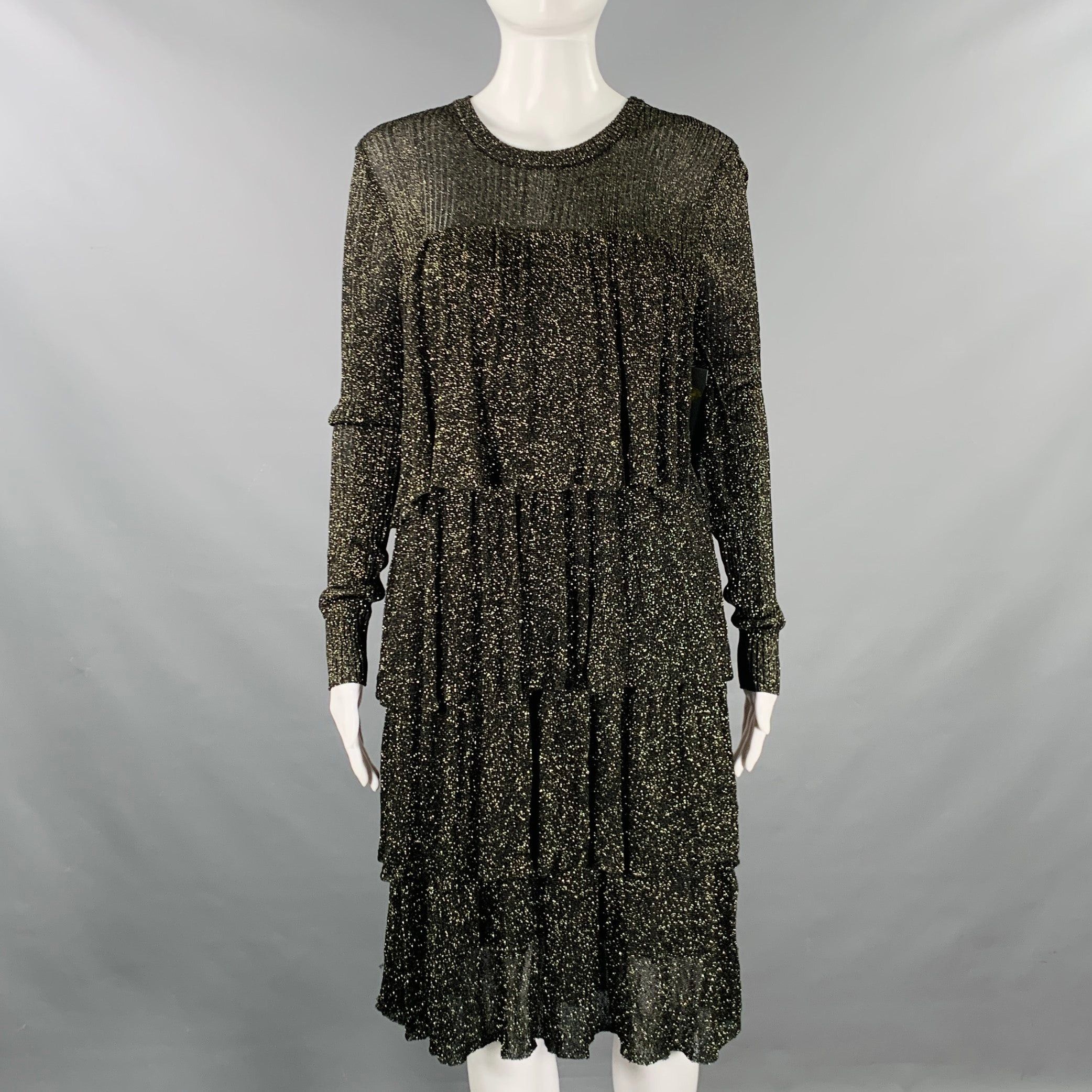 Scotch & Soda COTCH AND ODA tarwatcher Black Gold Knit Ribbed Layered ...