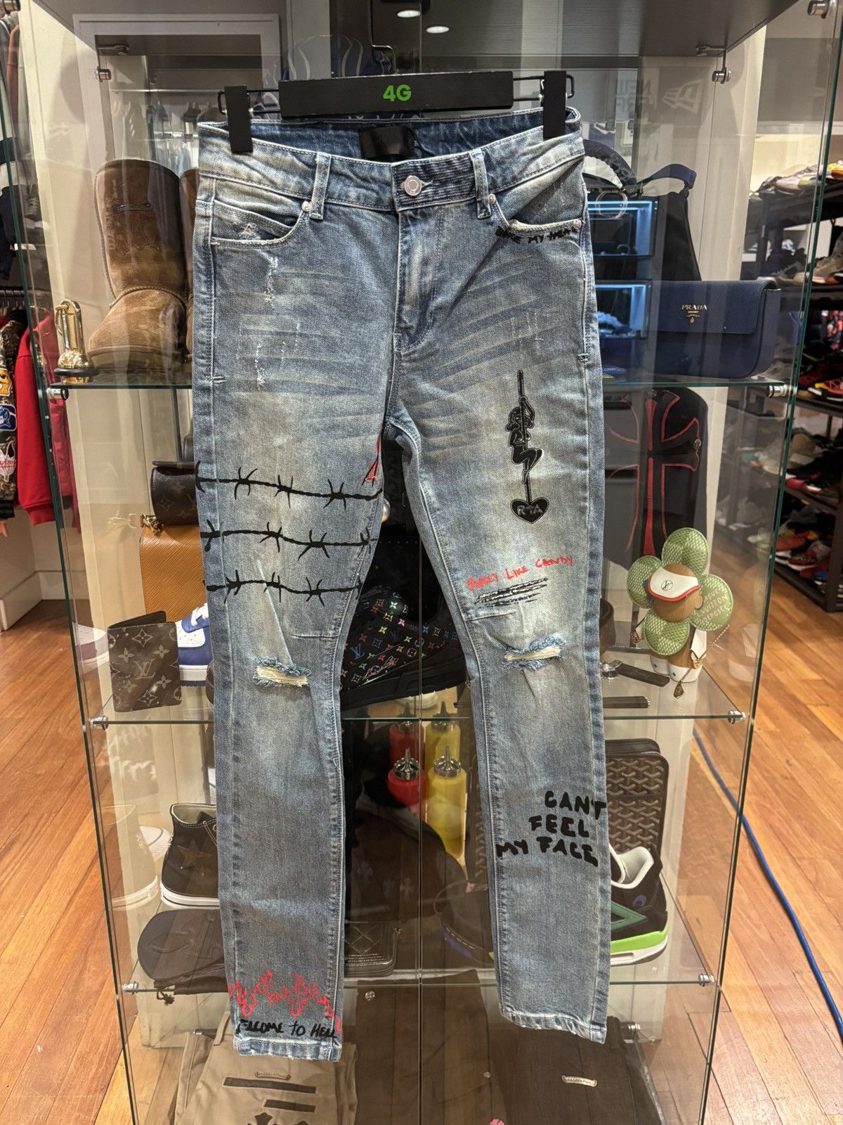 Rta RtA Graphic Denim Jeans | Grailed