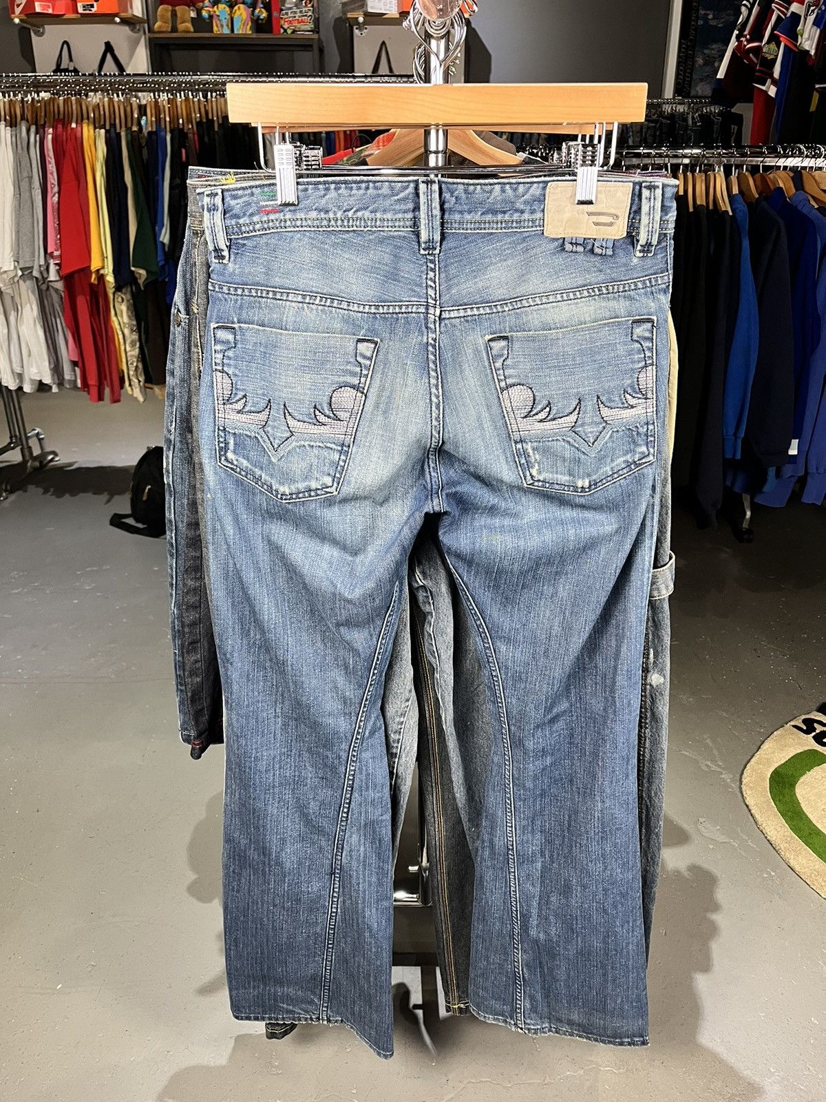 Diesel × Streetwear × Vintage Vintage Diesel Y2K Baggy Shazor Blue ...