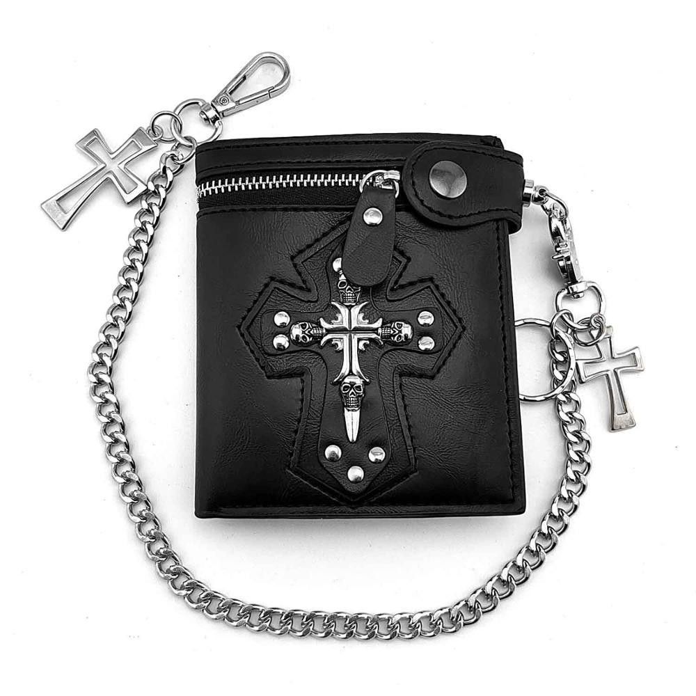 Vintage Gothic Cross Clasp Leather Wallet | Grailed