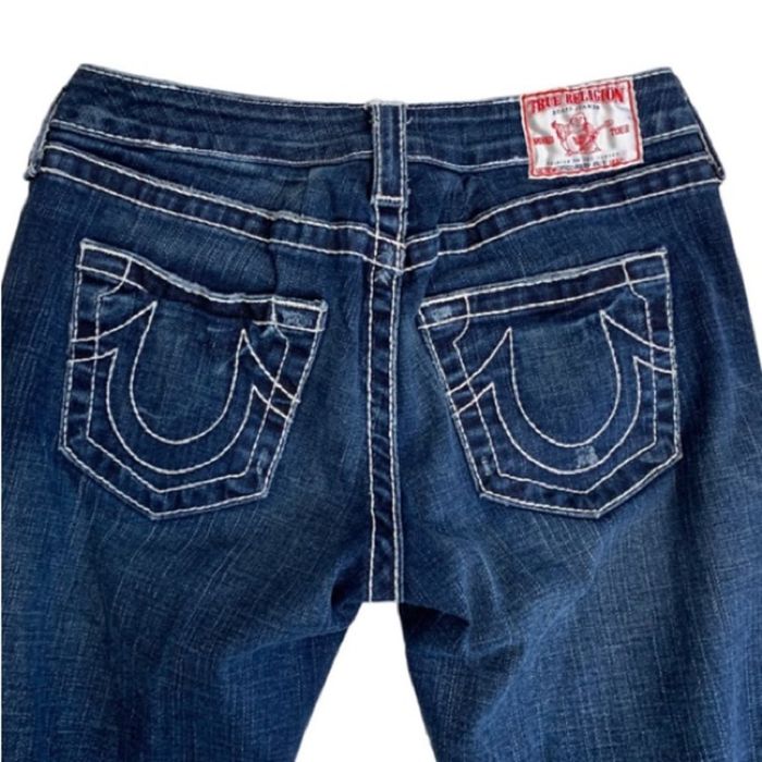 True Religion True Religion Jeans flare Low-Rise logo patch denim women ...