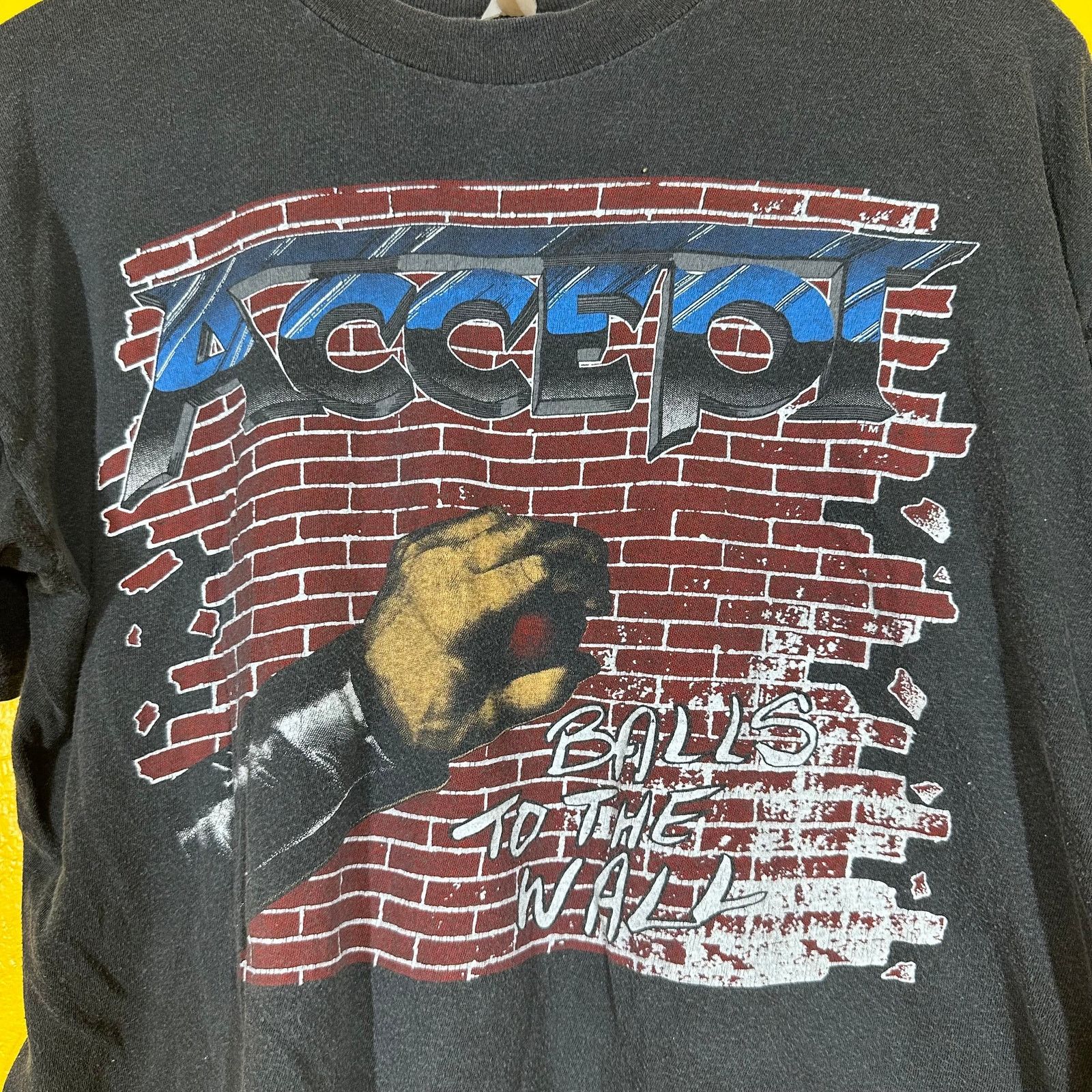 Vintage Vtg RARE Accept Metal Tee 1980s Single Stitch Sz M 1984 Tour ...