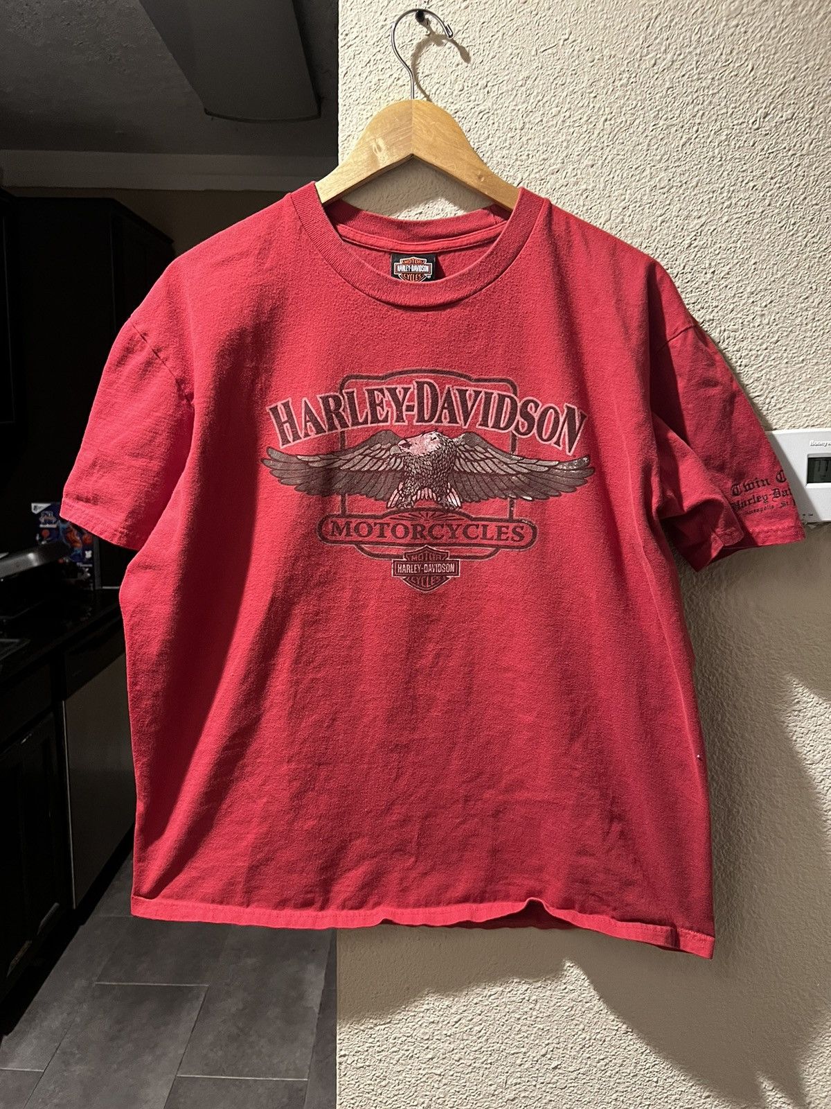 Harley Davidson × Vintage Vintage Harley Davidson Red Classic Logo ...