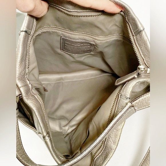 Coach Coach Park XL Pewter Pebbled Leather Convertible Hobo Bag | Grailed