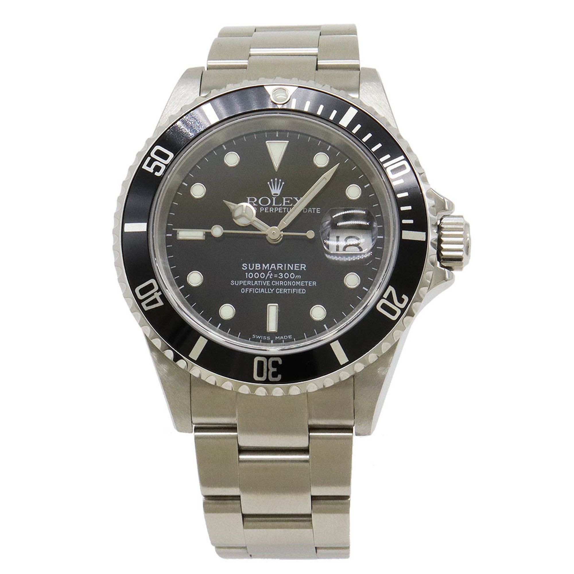 Rolex Rolex Submariner Date Black Dial SS Y-Serial Men's AT Automatic Watch 16610 | Grailed