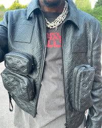 Louis Vuitton Louis Vuitton Monogram Embossed Utility Jacket Leather ...