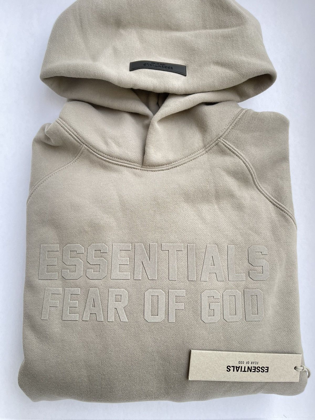 Essentials × FOG × Fear of God Fear Of God Essentials Gray Raglan Seal SS23 Hoodie Size (S ...