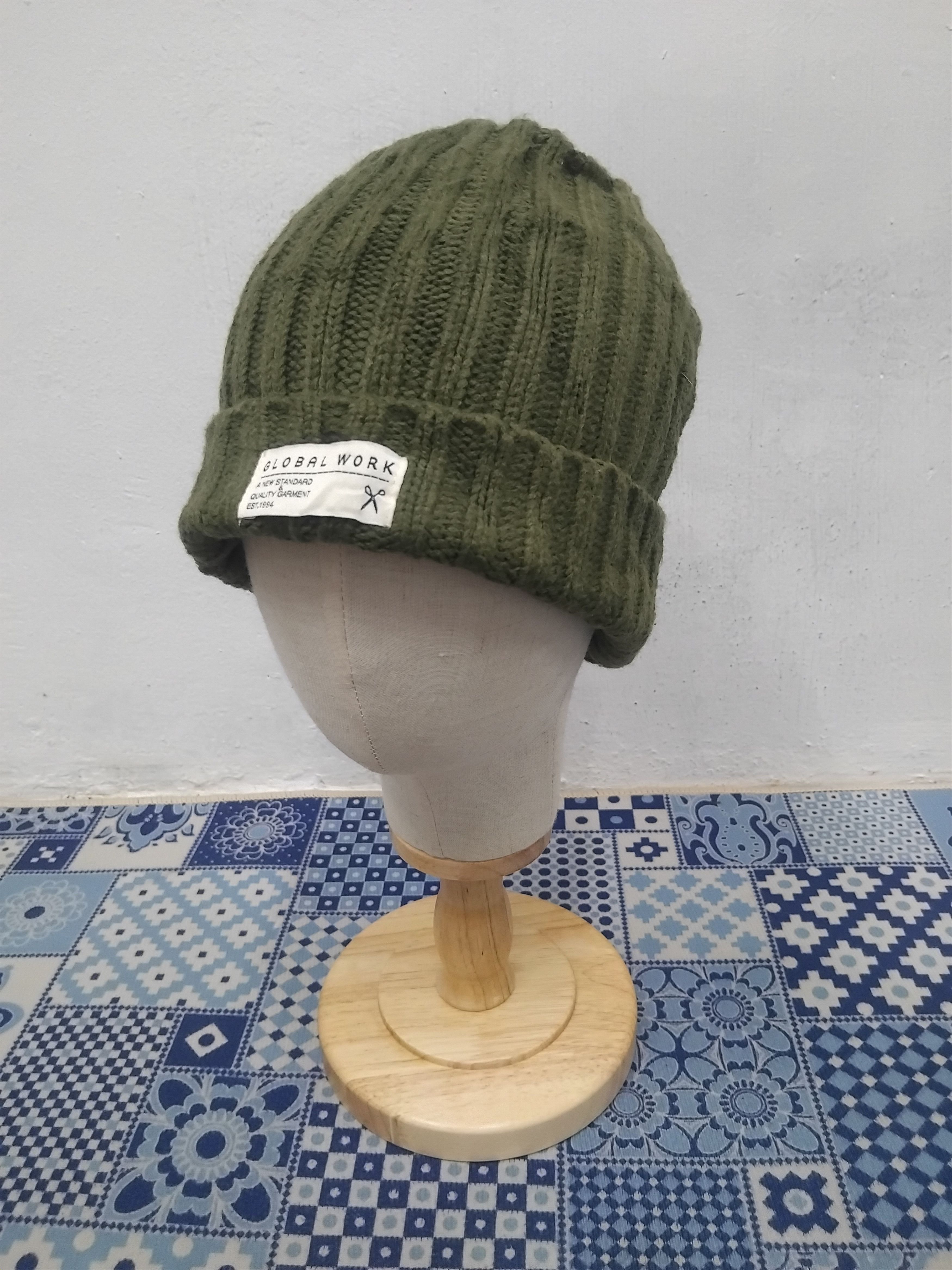 Archival Clothing Global work Japanese brand beanie | Grailed