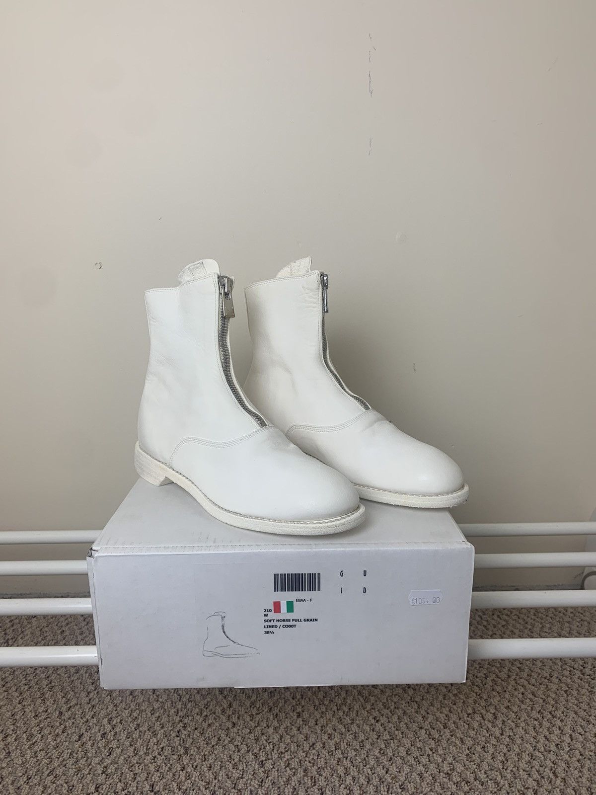 Guidi Guidi White 210 Front Zip Boots | Grailed