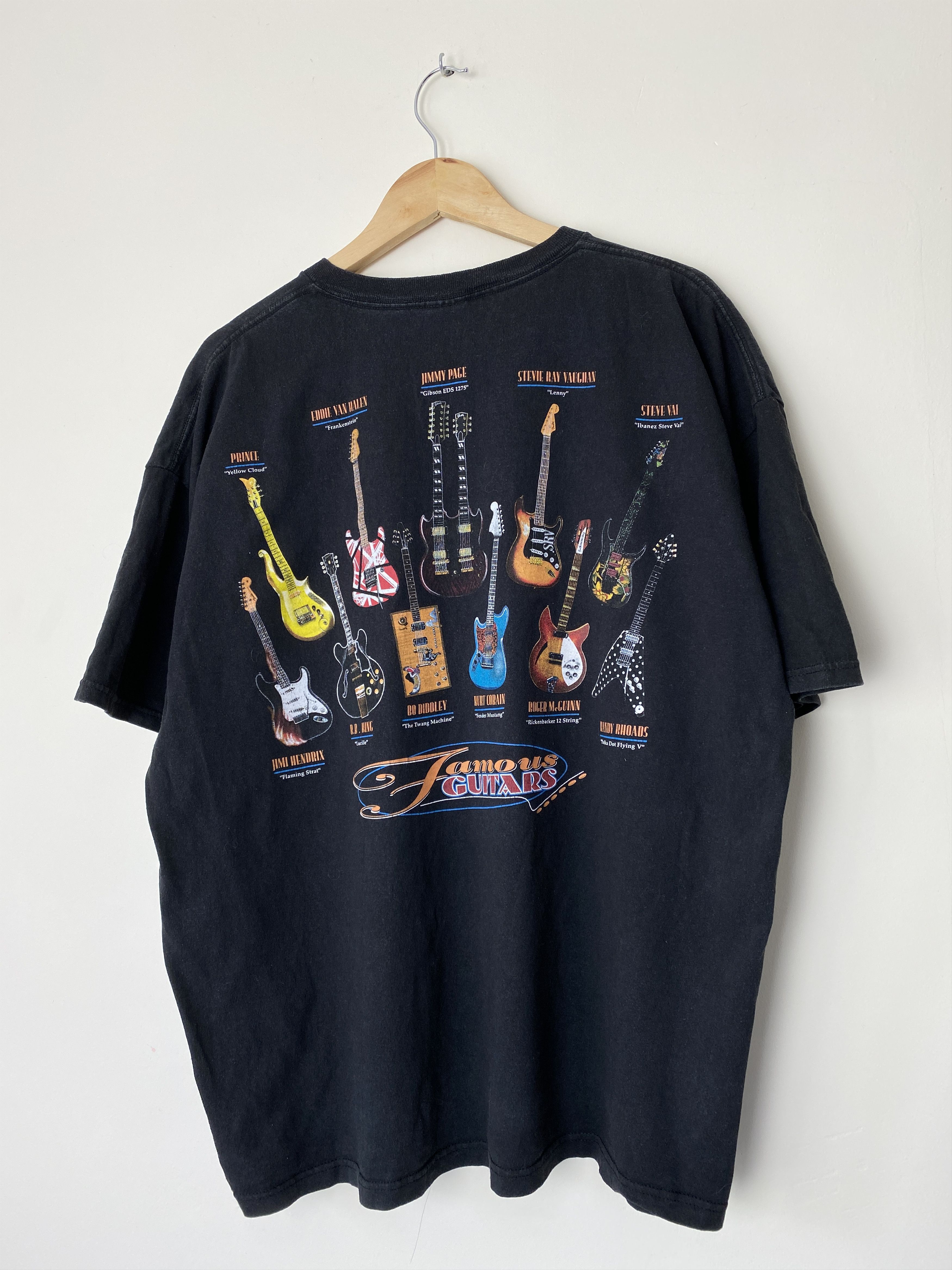 Band Tees × Rock T Shirt × Vintage Vintage 90s Famous Guitars T-Shirt ...