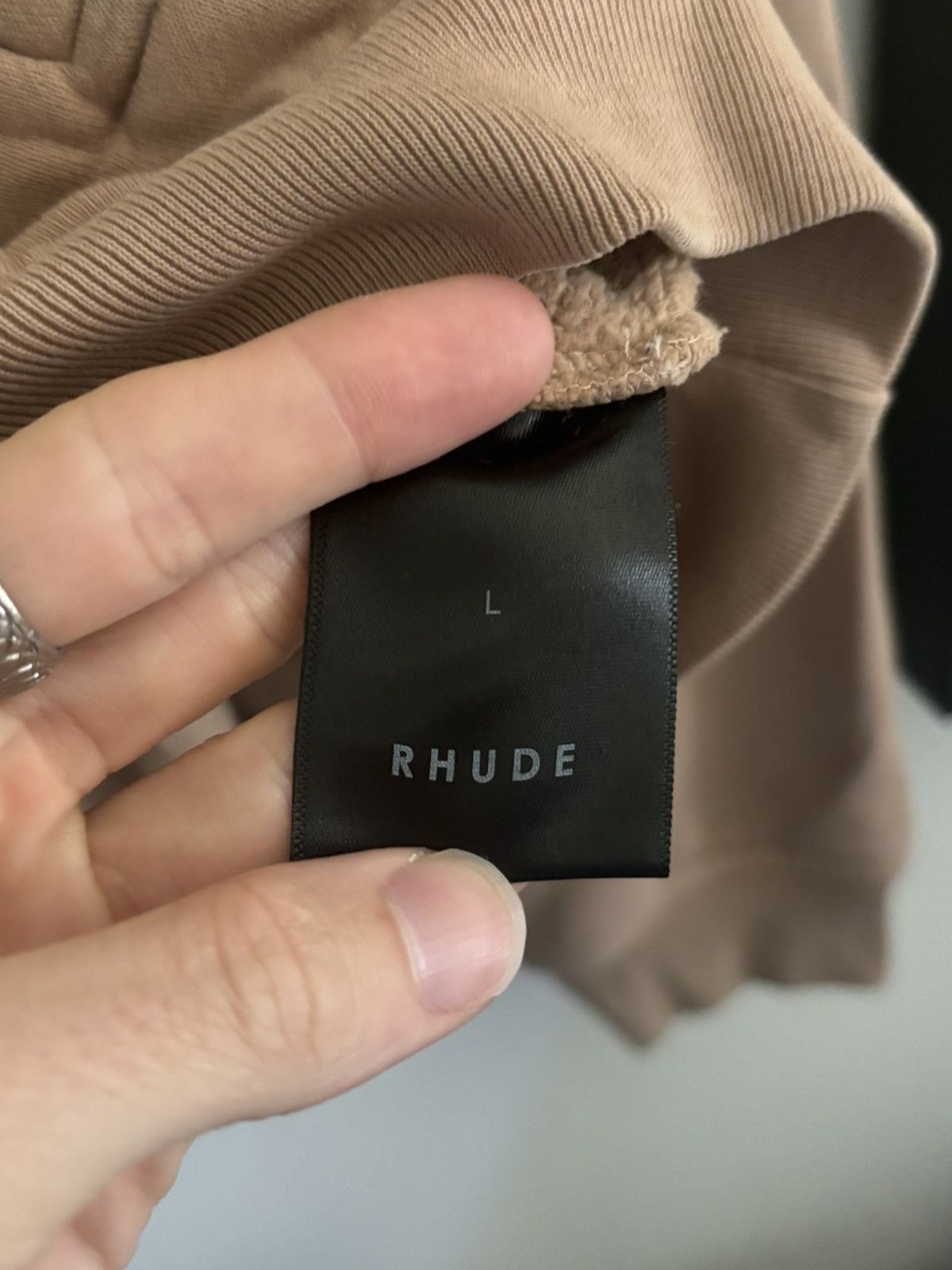 Rhude NEW SCRIPT LOGO CREWNECK | Grailed