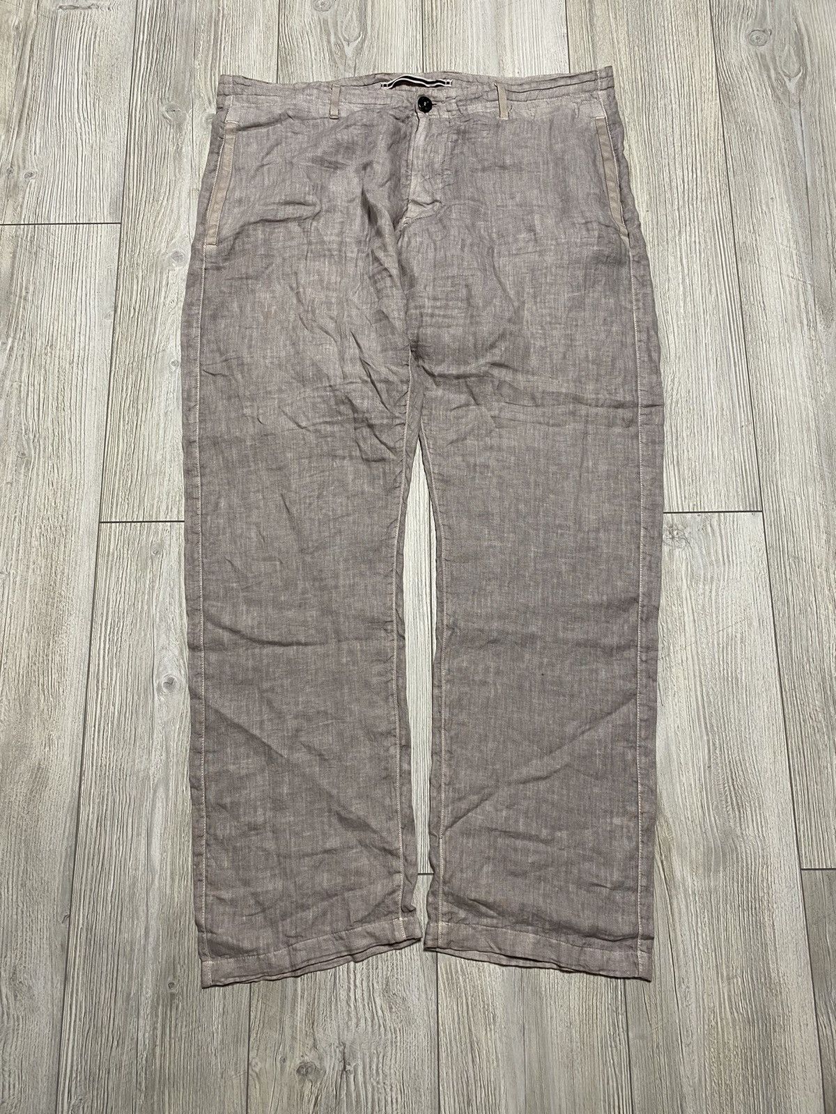 Designer × Stone Island × Vintage Stone Island Linen pants Type RE 100% ...
