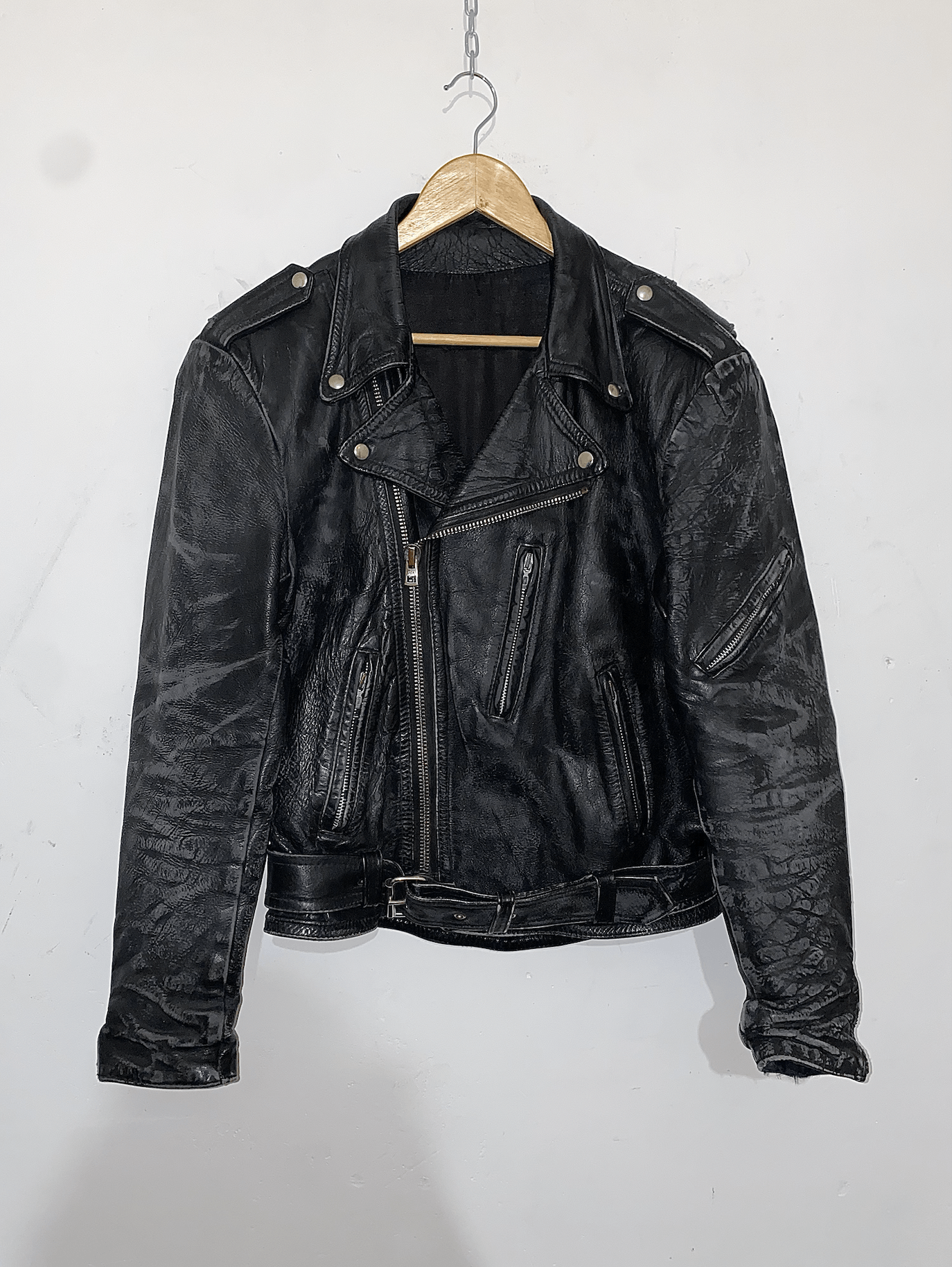Leather Jacket × Rare × Vintage Rare Vintage True Punk Distressed ...