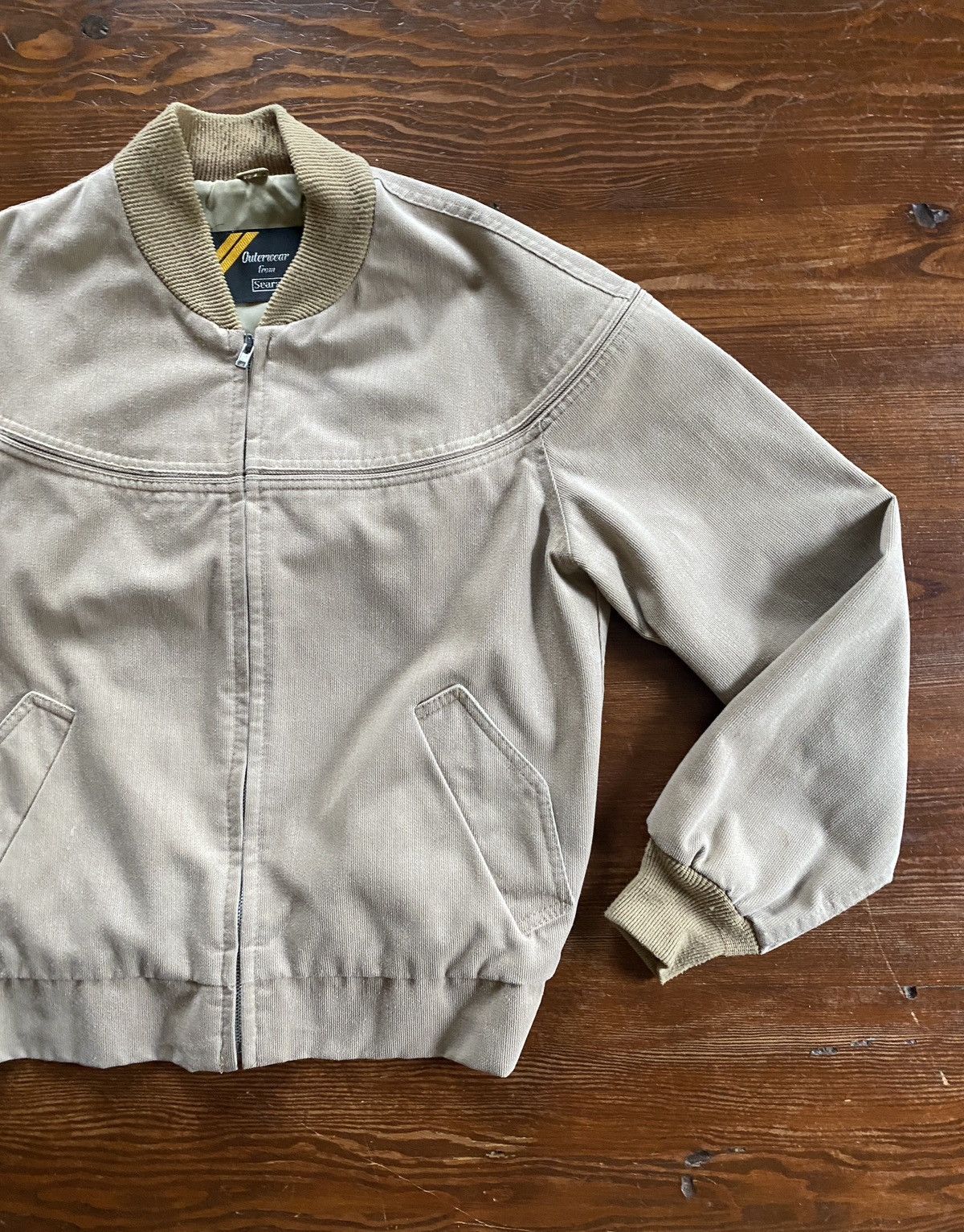Sears × Vintage Vintage 70’s/80’s Sears Thin Corduroy Light Full Zip ...