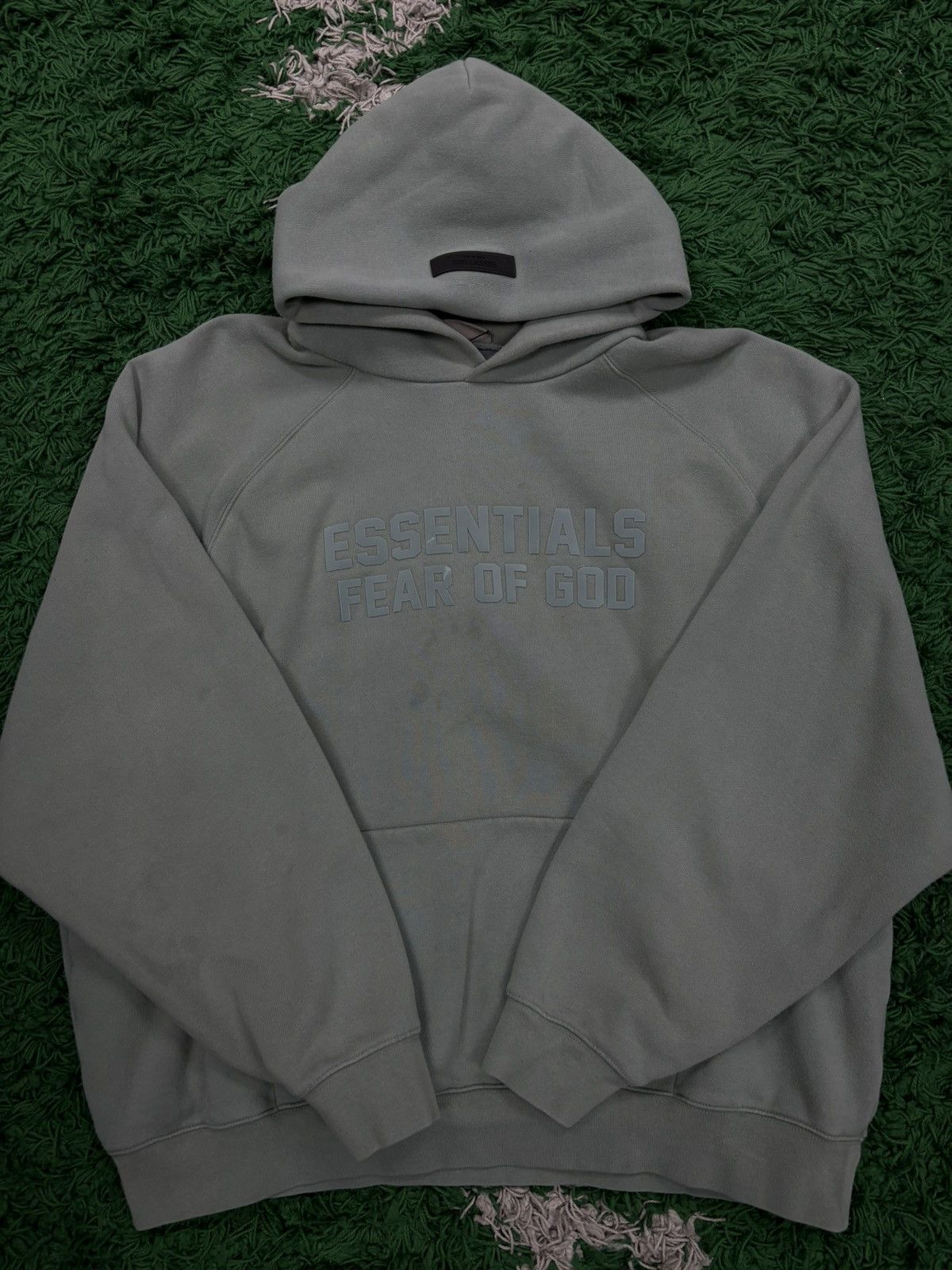 Essentials Fear of god essentials hoodie Teal XL | Grailed