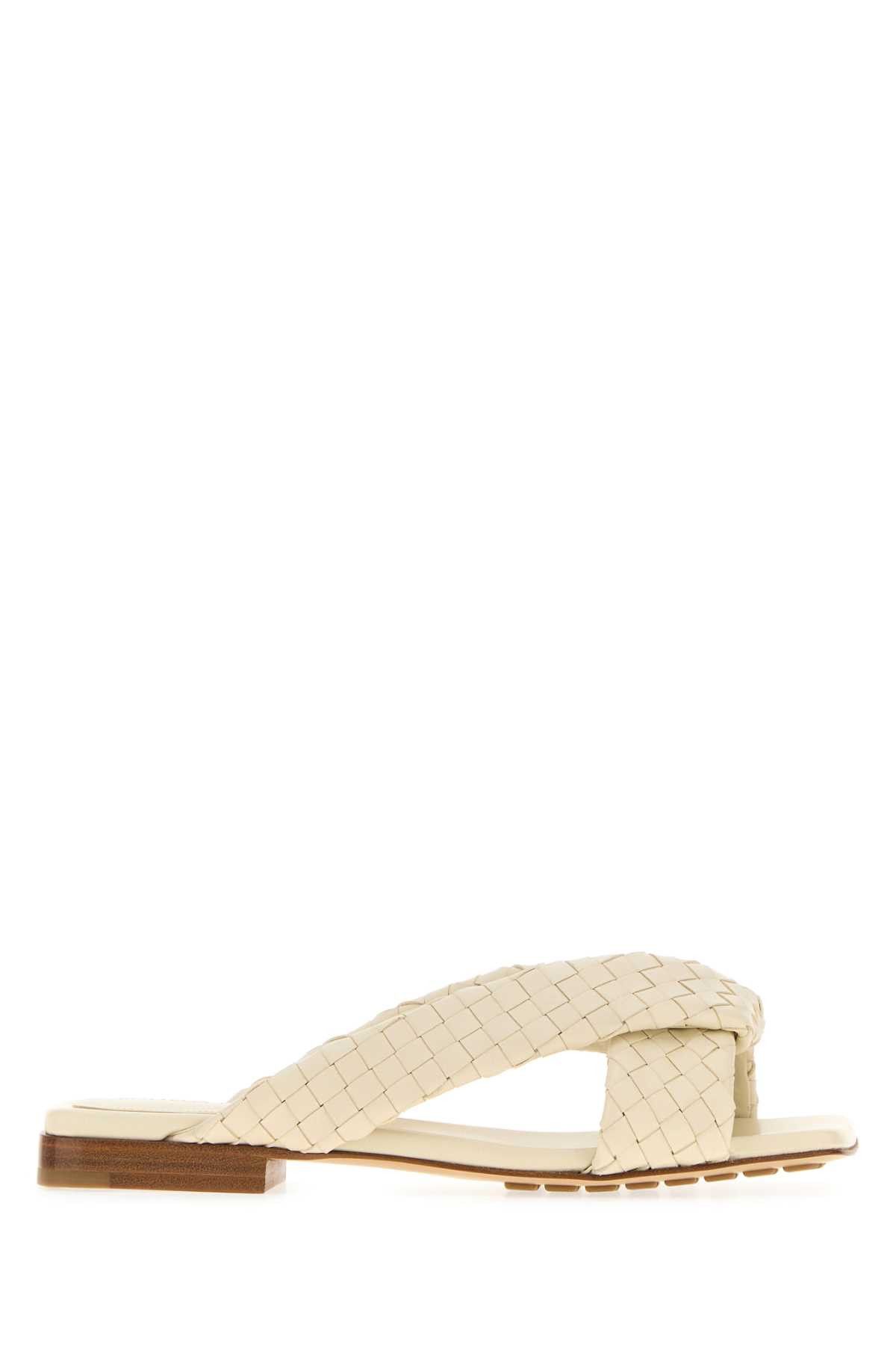 Bottega Veneta Ivory Nappa Leather Riva Slippers | Grailed