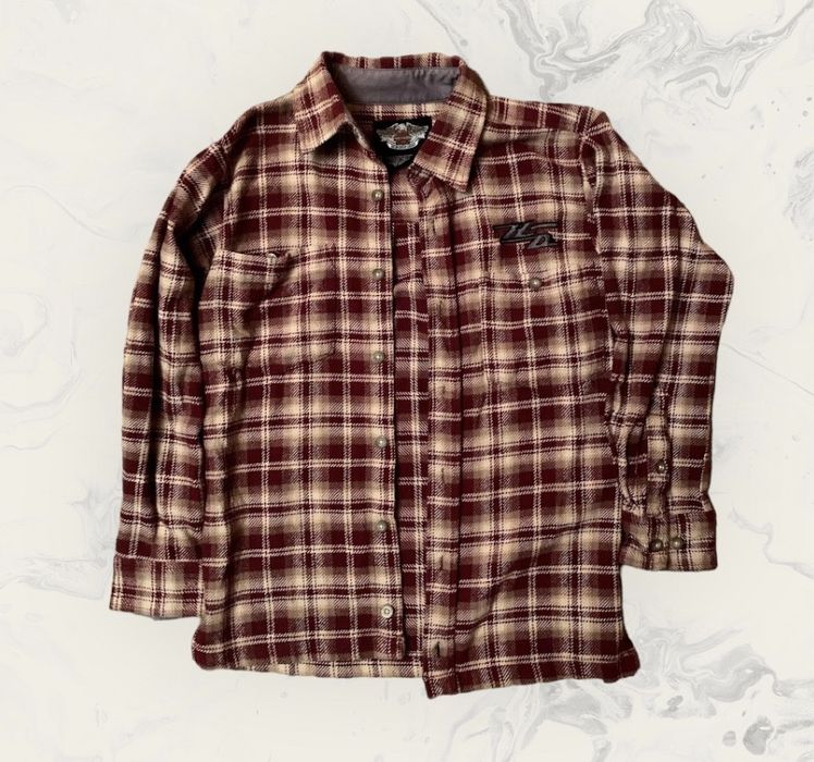 Vintage Y2K Harley Davidson Wool Flannel Flannel Shirt | Grailed