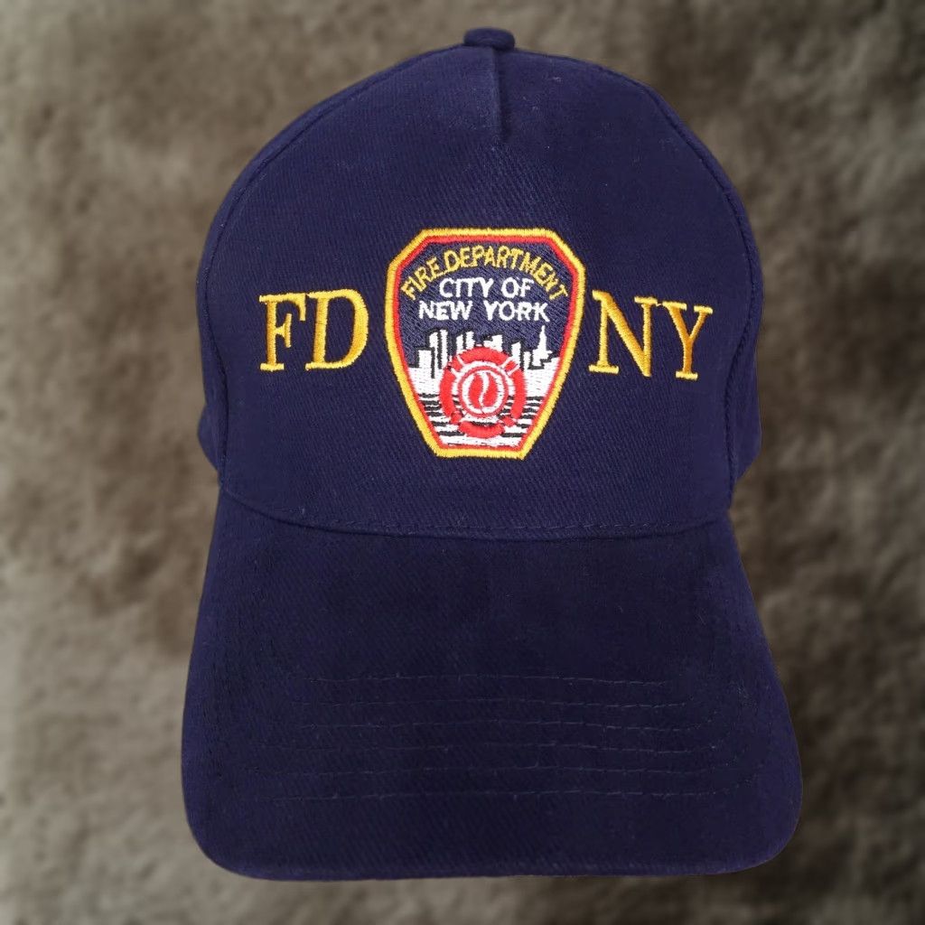 Vintage VINTAGE FDNY Cap Baseball Hat Mens Navy Blue Adjustable Cotton ...