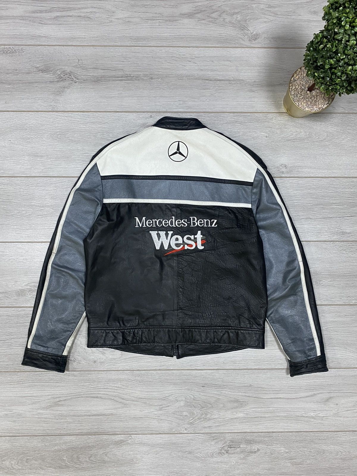 Vintage Mercedes Benz Mclaren F1 West leather jacket | Grailed