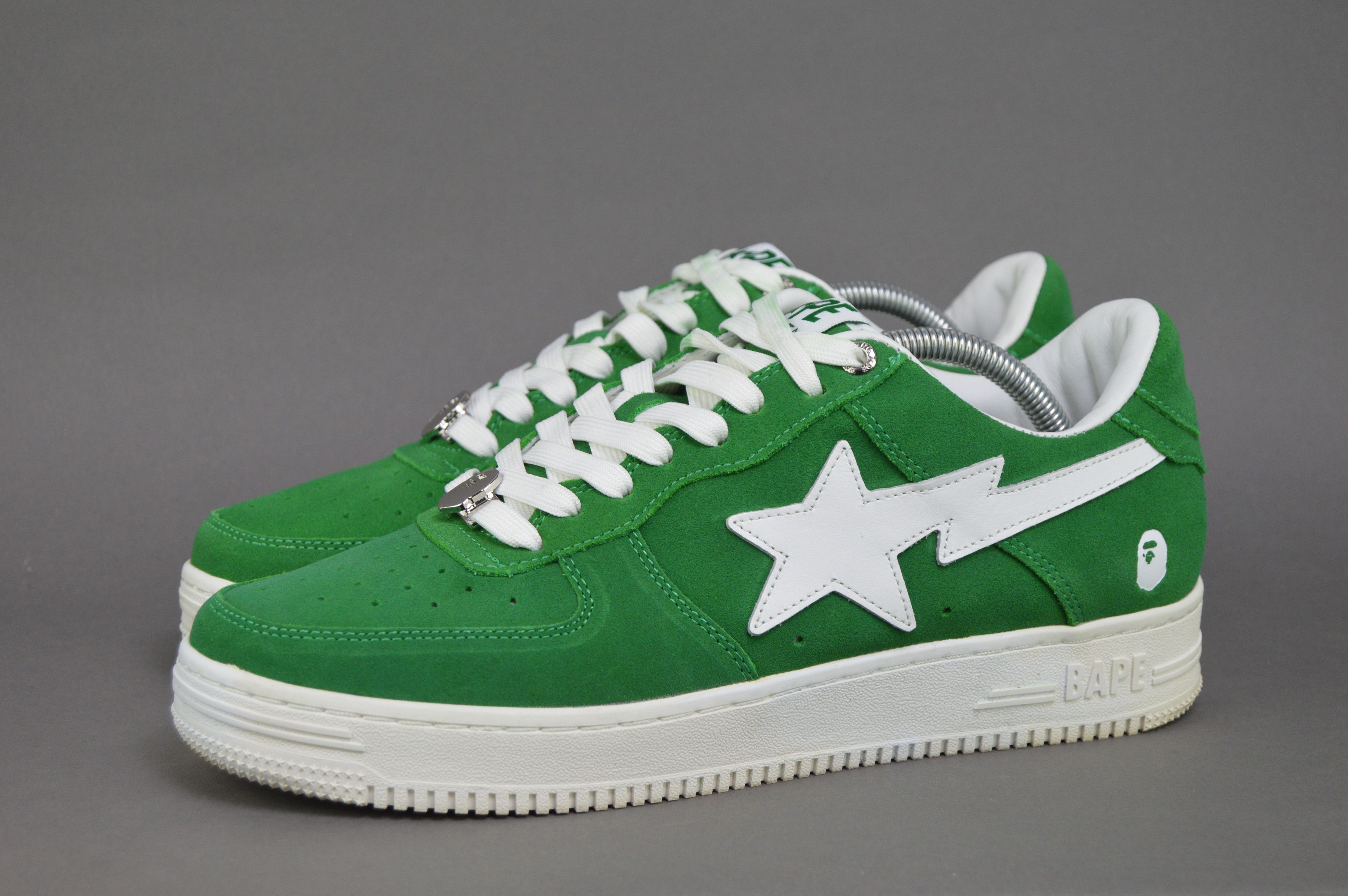 Bape A Bathing Ape Bape Sta Green Suede Sneaker | Grailed