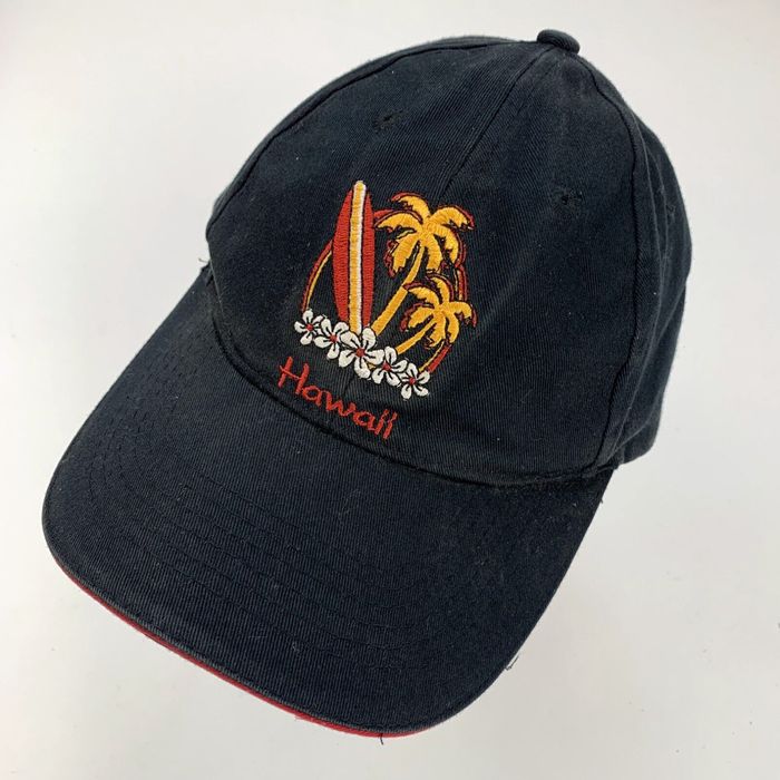 Bally Hawaii Surf Board Palm Trees Ball Cap Hat Adjustable Baseball ...