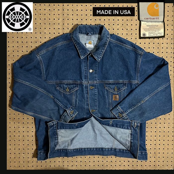 Carhartt Vintage Made in USA Carhartt Western Denim Trucker Jacket ...