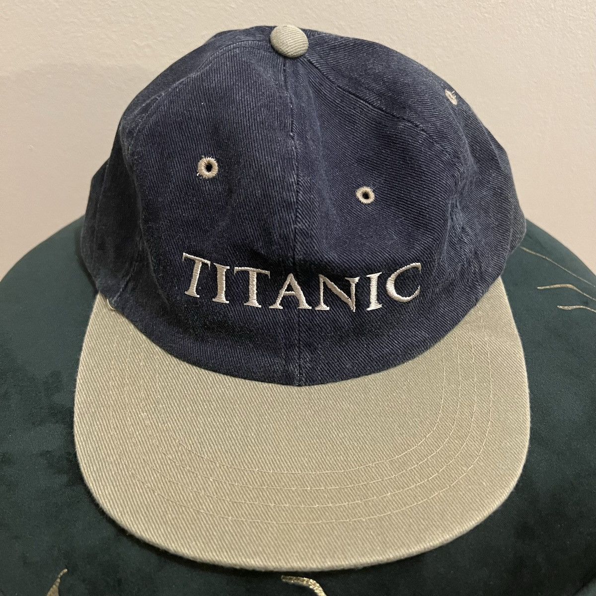 Vintage Vintage 1998 Titanic Movie Promo Hat Blue Beige Tuck Strap ...