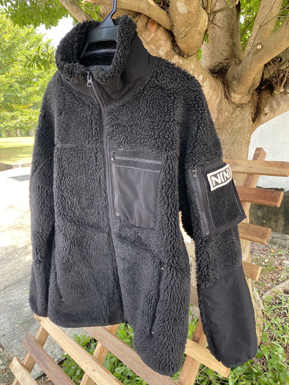 Number (N)ine 🔥 Rare 🔥 Number (Nine) Patch Logo Sherpa Jacket | Grailed